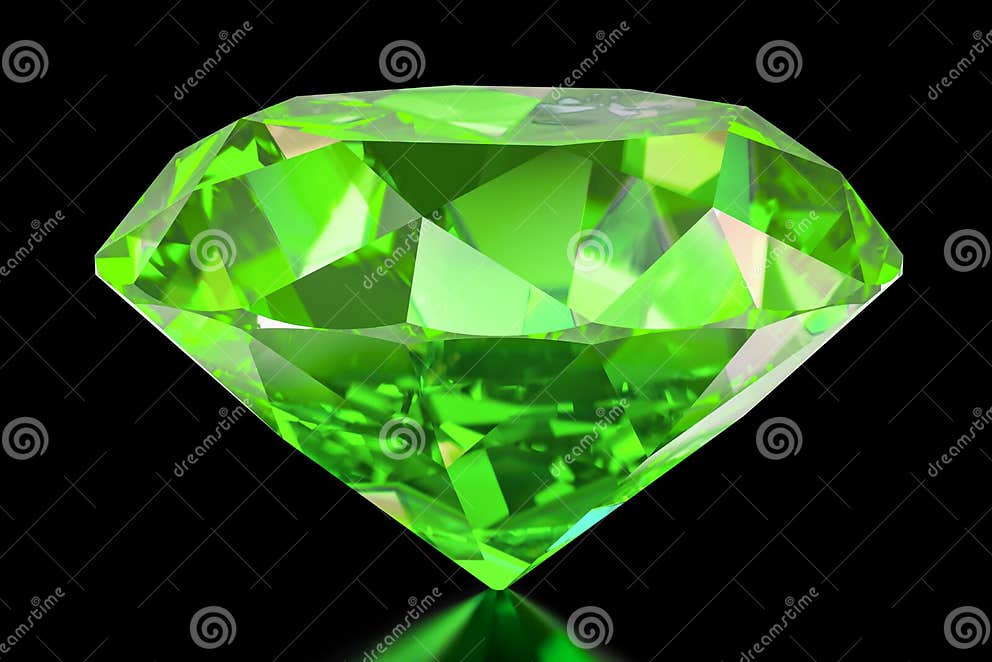 Emerald, 3D rendering stock illustration. Illustration of jewellery ...