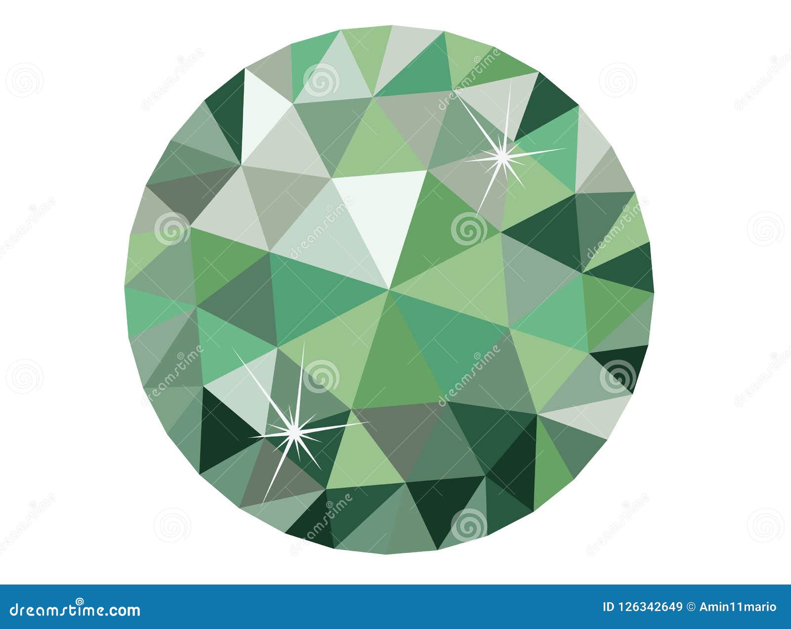 Emerald Diamond Illustration for Design Stock Illustration ...