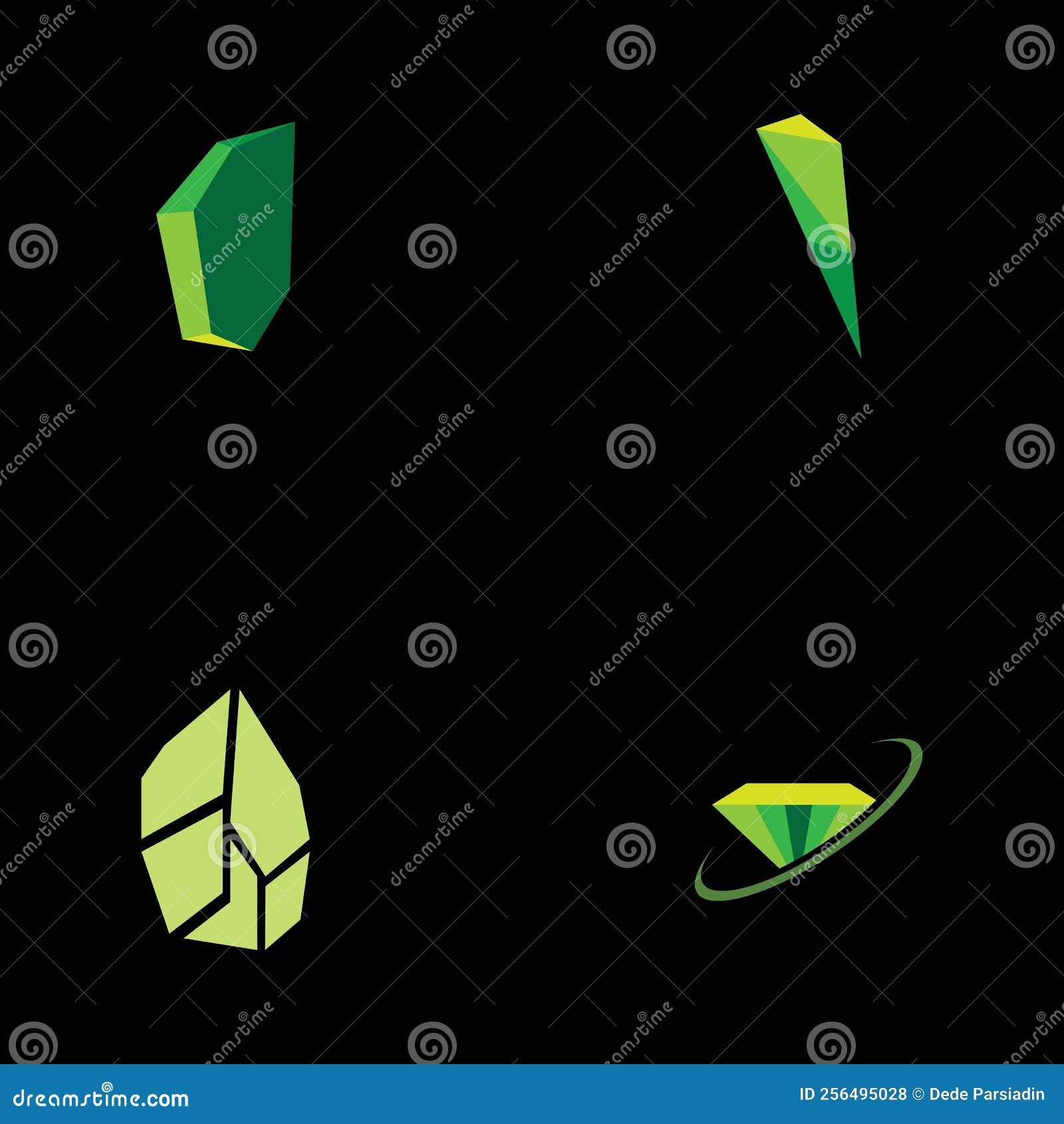 Emerald Diamond Logo Vector Icon Illustration Stock Vector ...