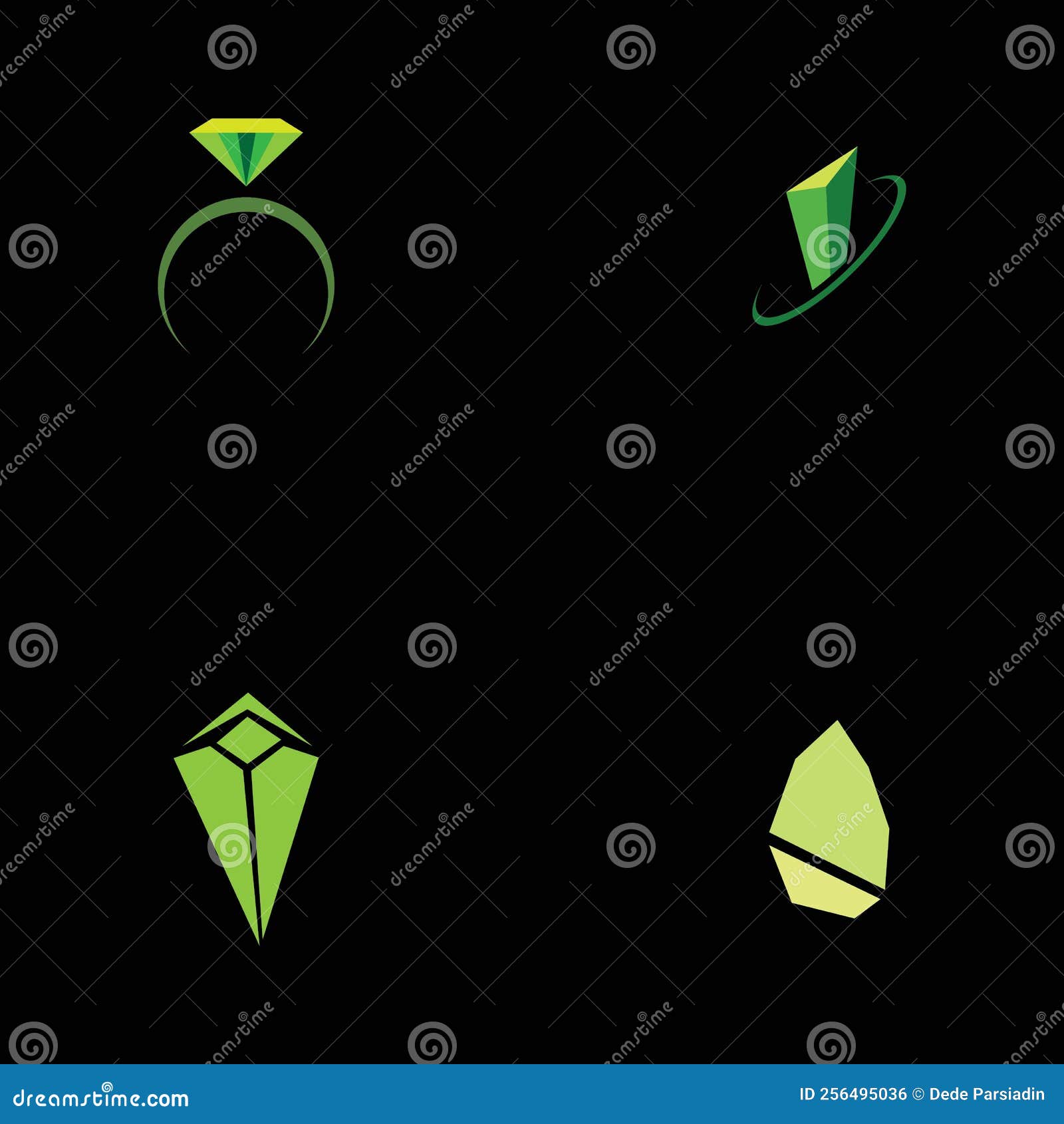 Emerald Diamond Logo Vector Icon Illustration Stock Vector ...