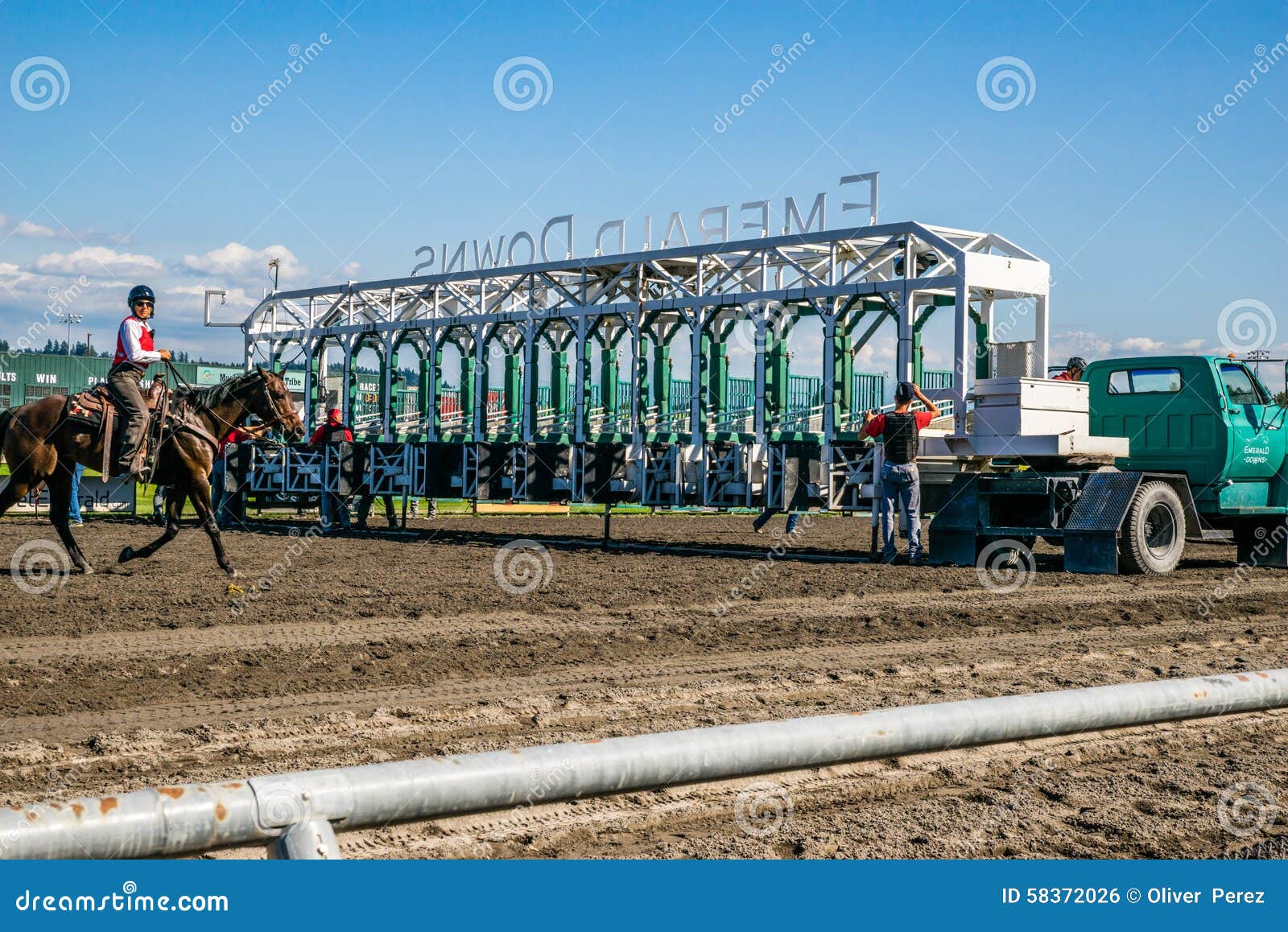 Emerald Downs race gate editorial photo. Image of ride - 58372026