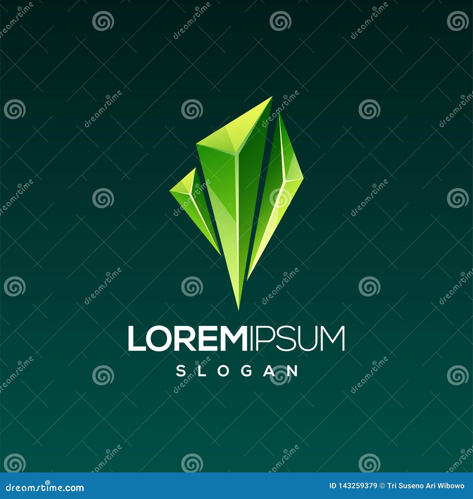 Emerald Gem Logo Design Ready To Use Stock Vector - Illustration of ...