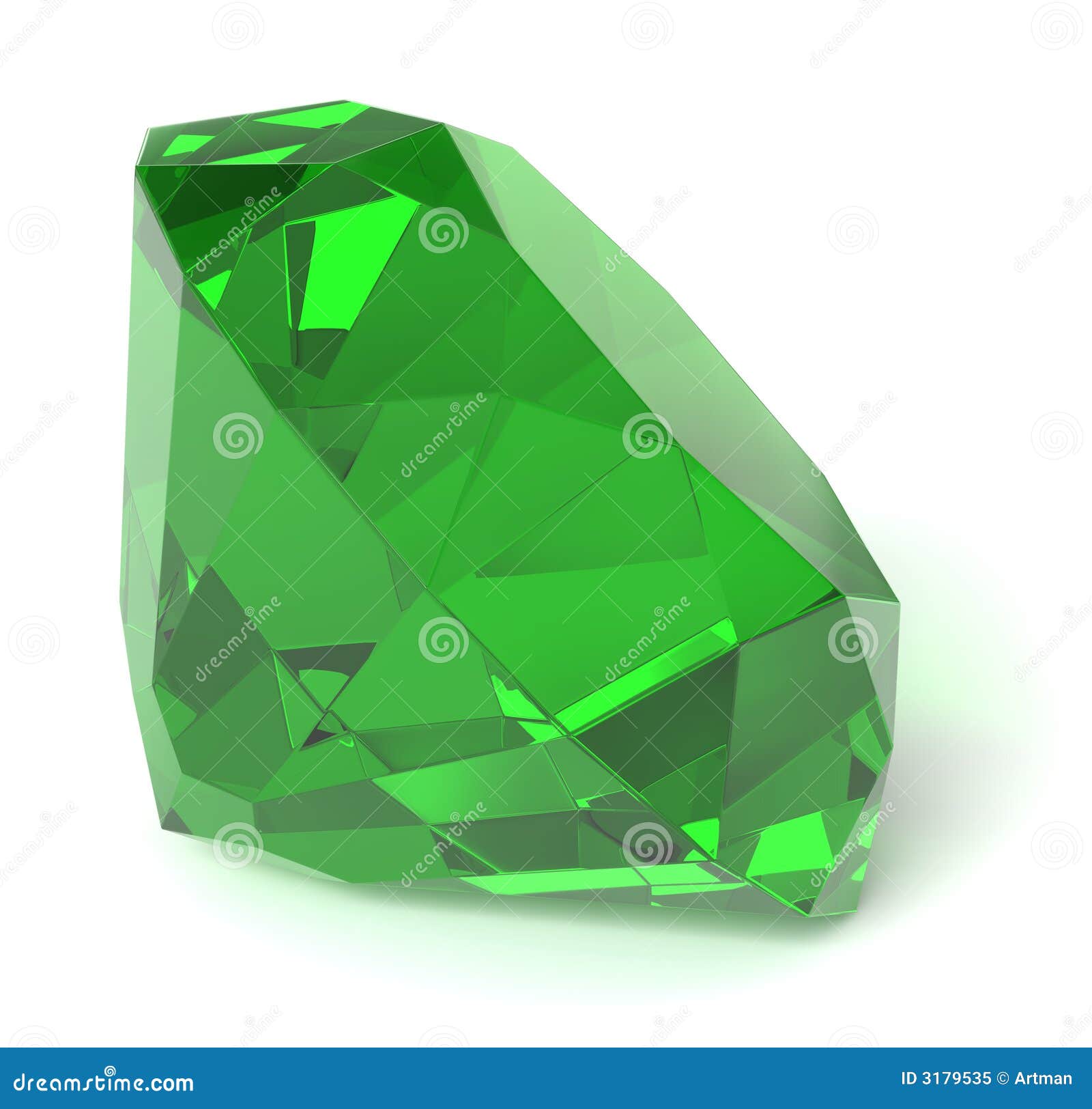 Emerald gemstone stock illustration. Illustration of facet - 3179535