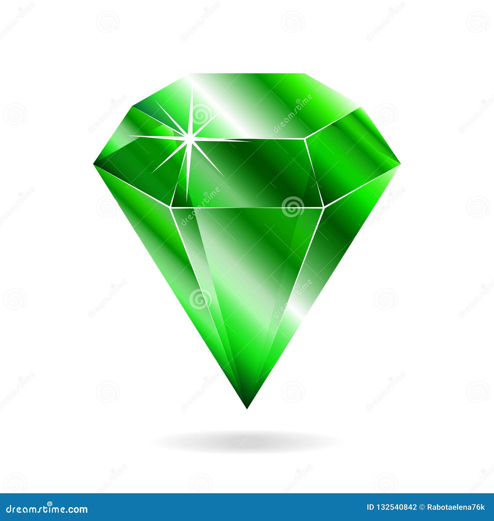 Emerald gemstone stock vector. Illustration of emblem - 132540842