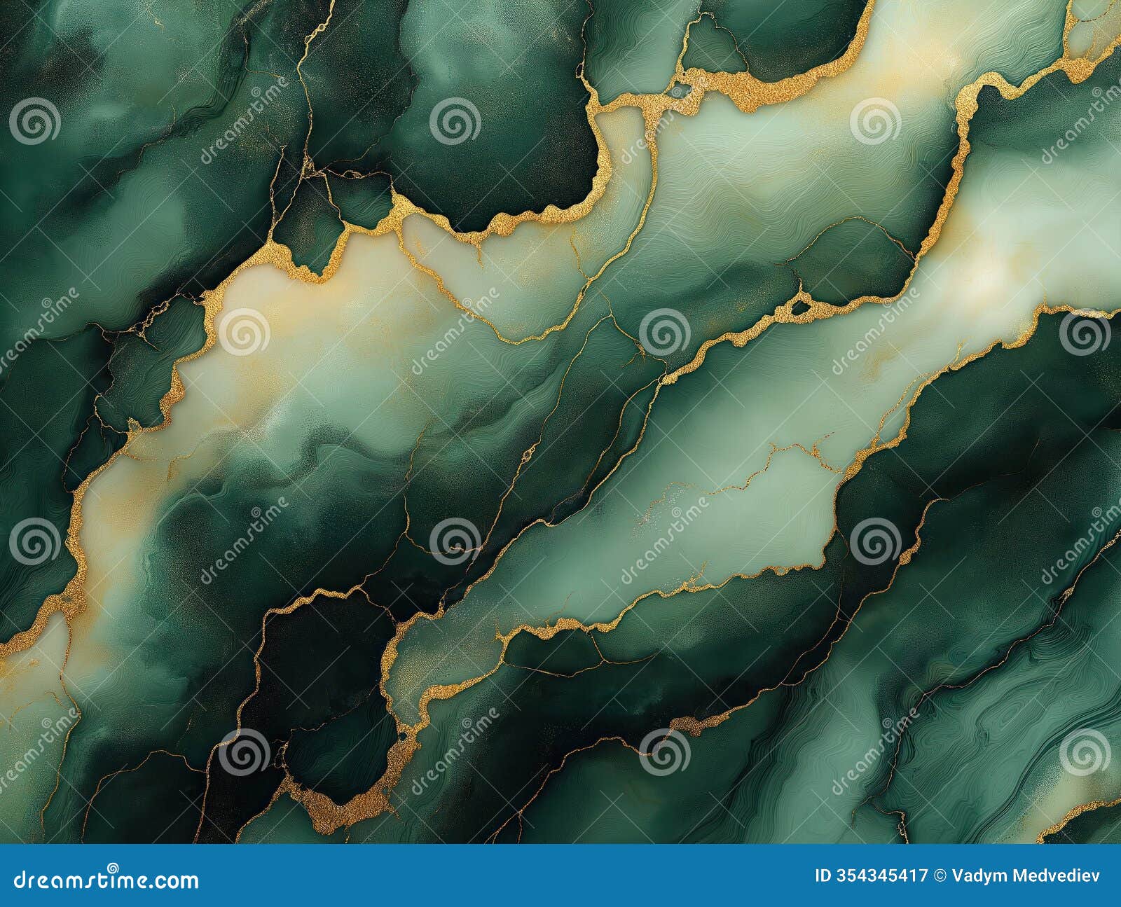Emerald Green Abstract Background Design with Gold Marble Texture ...