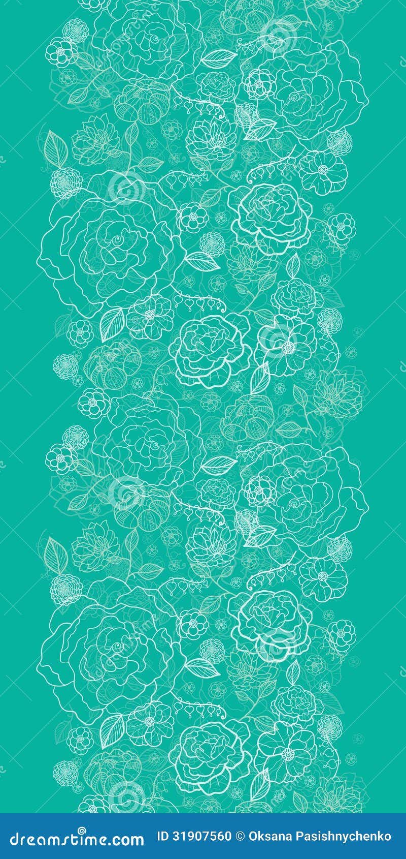 Emerald Green Color Damask Pattern Cartoon Vector | CartoonDealer.com ...