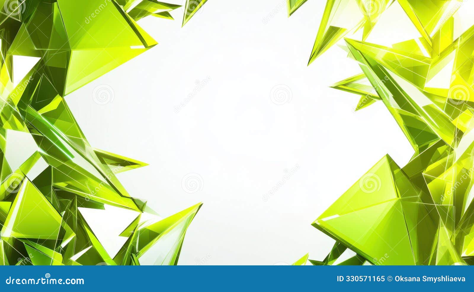 Emerald Green Geometric Shapes on Bright Background Stock Image - Image ...