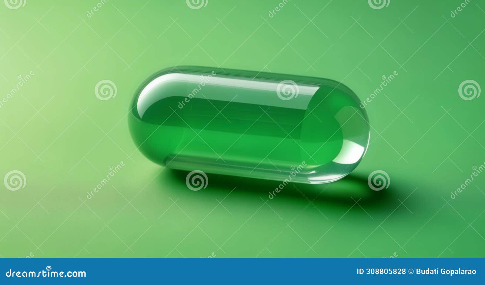 Emerald Green Glass Sphere on a Reflective Surface Stock Illustration ...