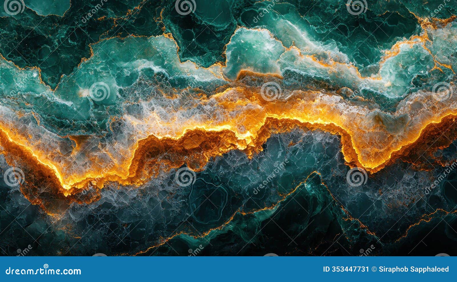 Emerald Green and Gold Marble Surface with Stunning Textures and ...