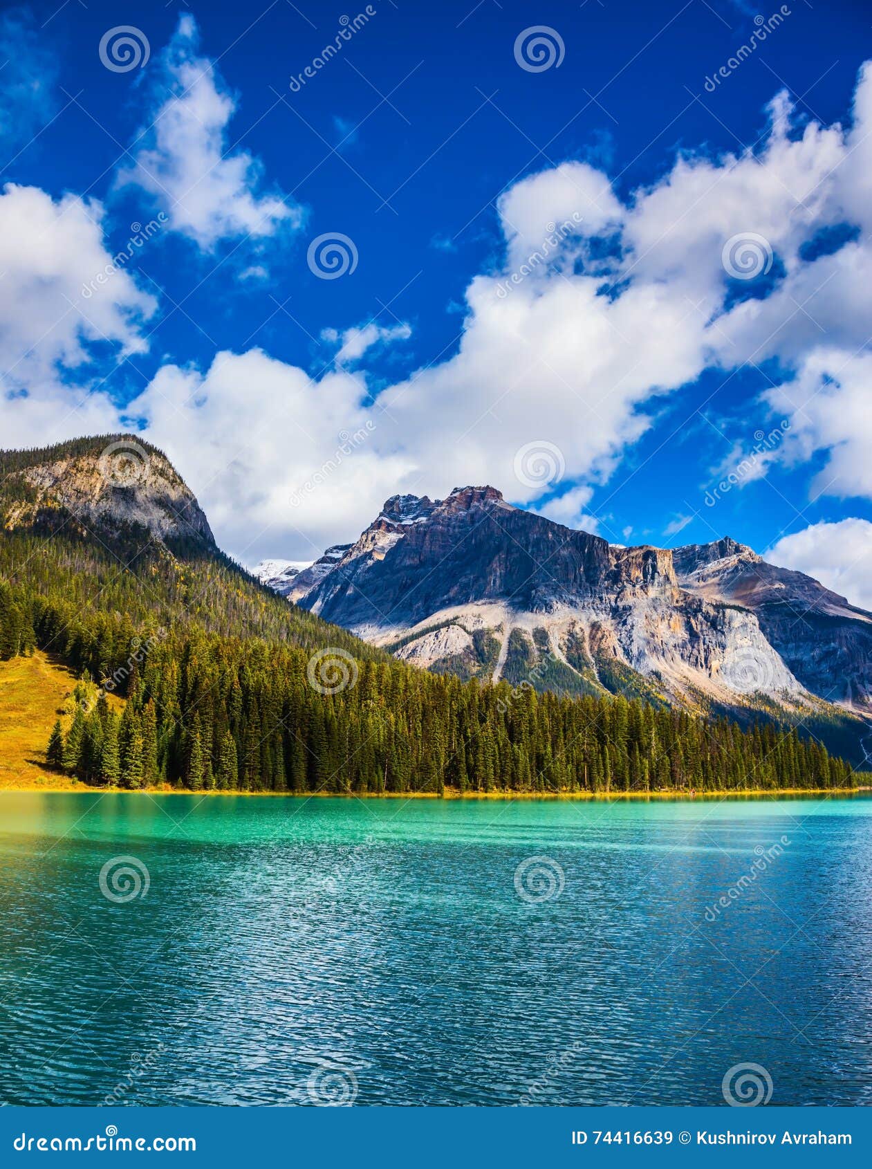The emerald-green lake stock image. Image of deep, beautiful - 74416639