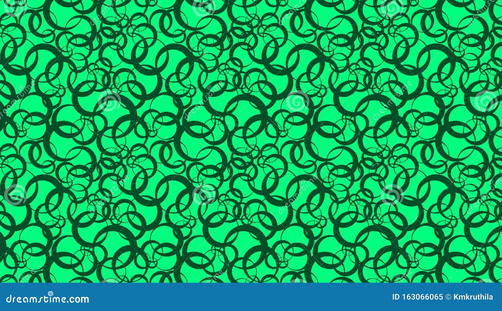 Emerald Green Overlapping Circles Background Pattern Stock Vector ...