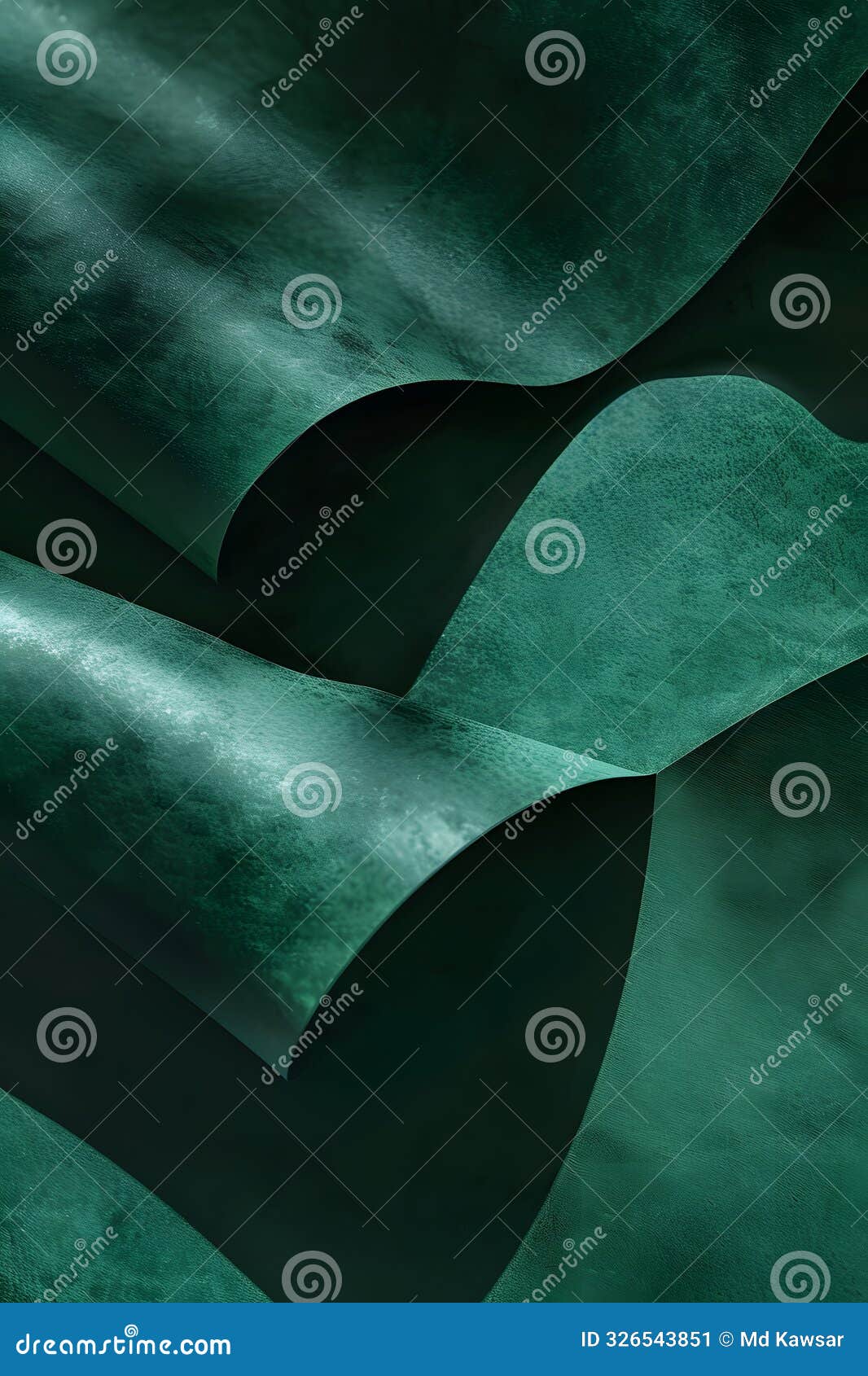 Emerald Green Paper Flat Lay with Shadow Stock Illustration ...