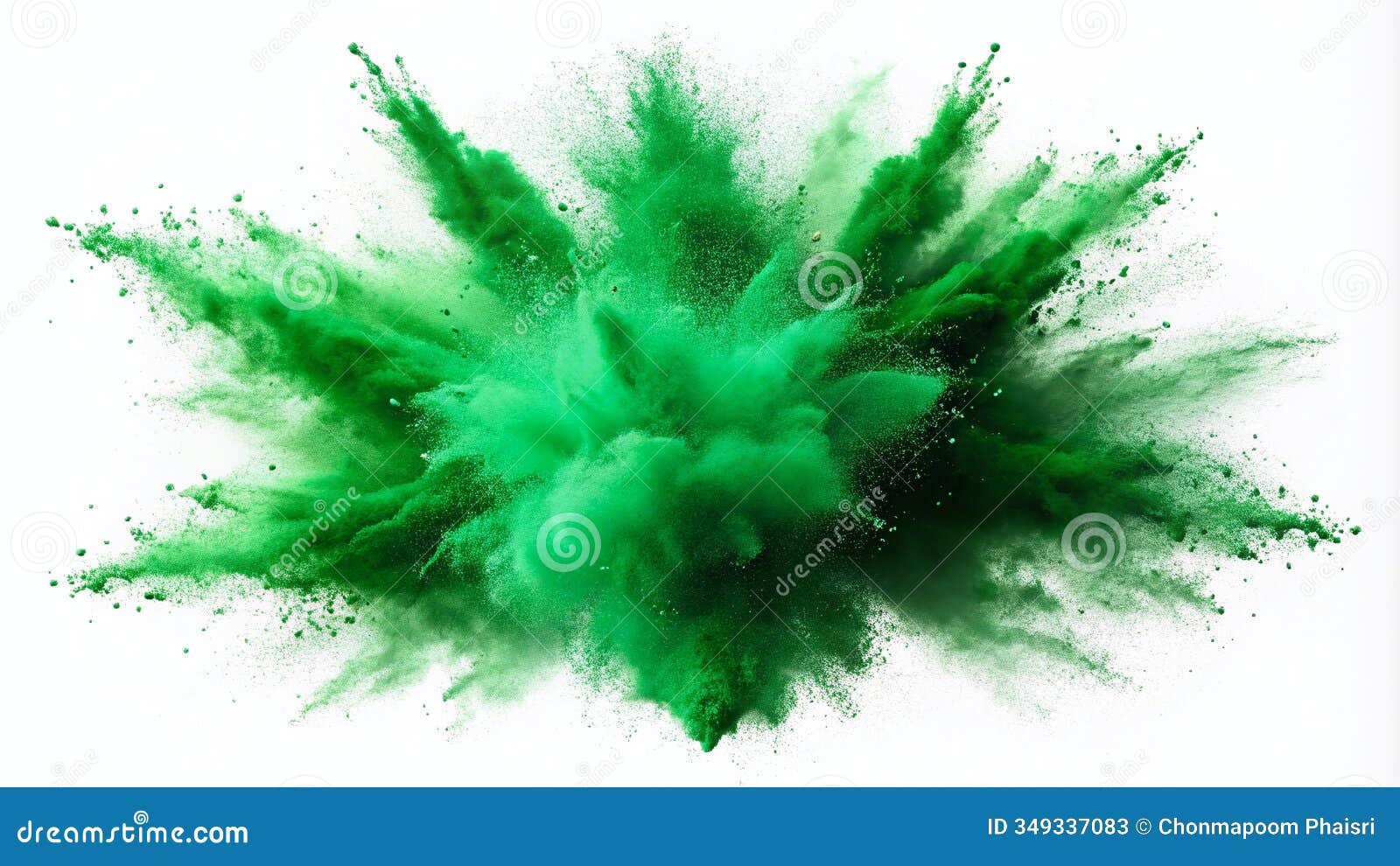 Emerald Green Powder Explosion a Vibrant Visual for Marketing and ...