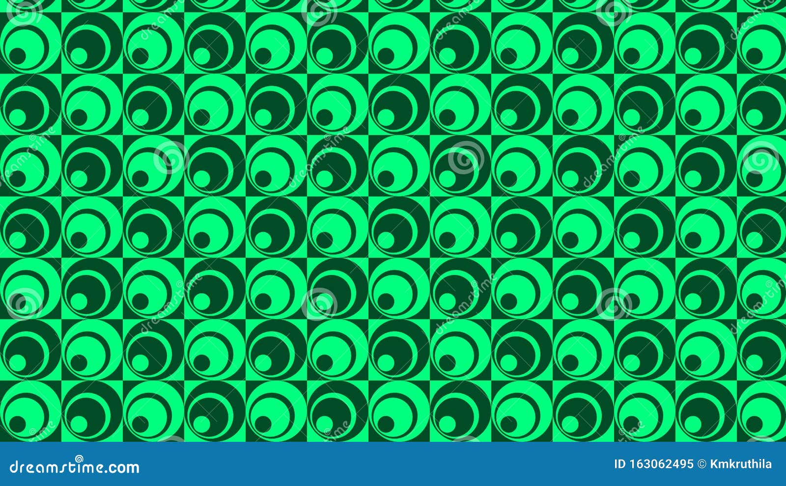 Emerald Green Seamless Geometric Circle Pattern Background Stock Vector ...