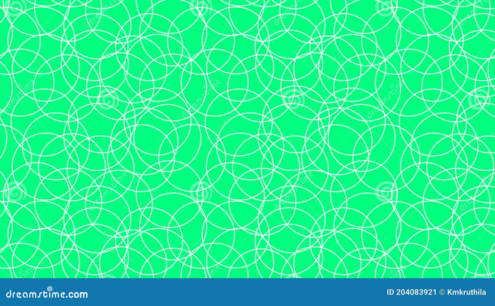 Emerald Green Seamless Overlapping Circles Pattern Background Stock ...