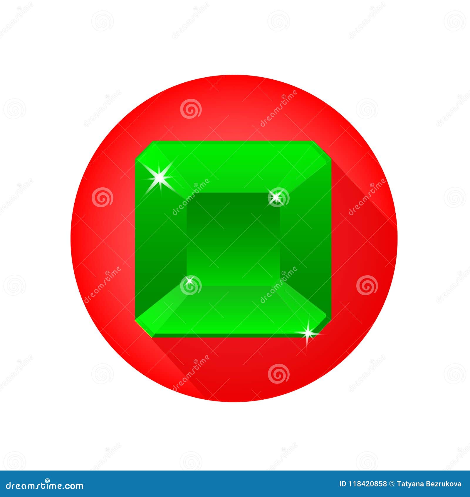Emerald Icon. Flat Illustration of Emerald Vector Icon for Web. Stock ...