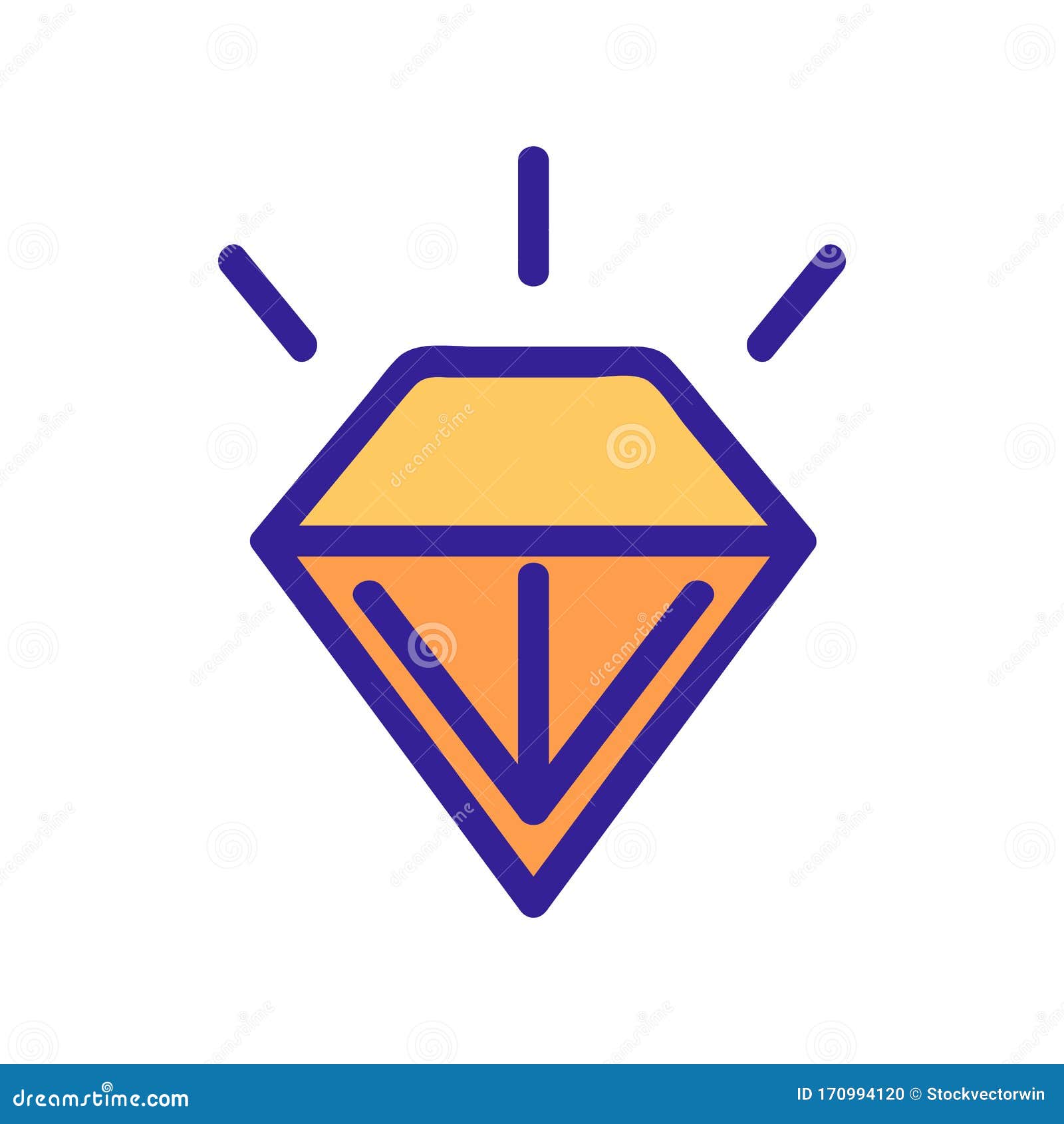 Emerald Icon Vector. Isolated Contour Symbol Illustration Stock Vector ...