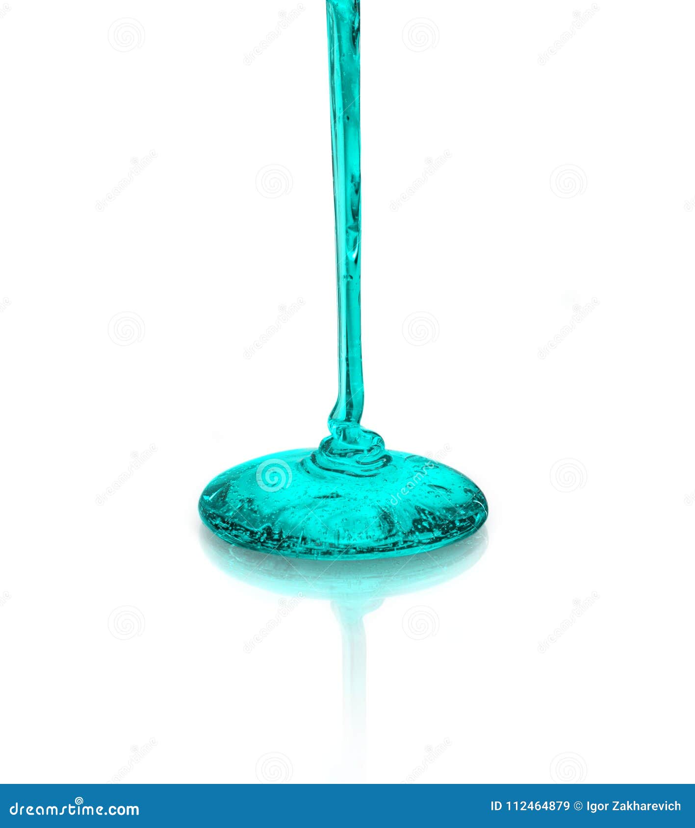 Emerald Liquid that Pours on the Glass Surface Stock Image - Image of ...