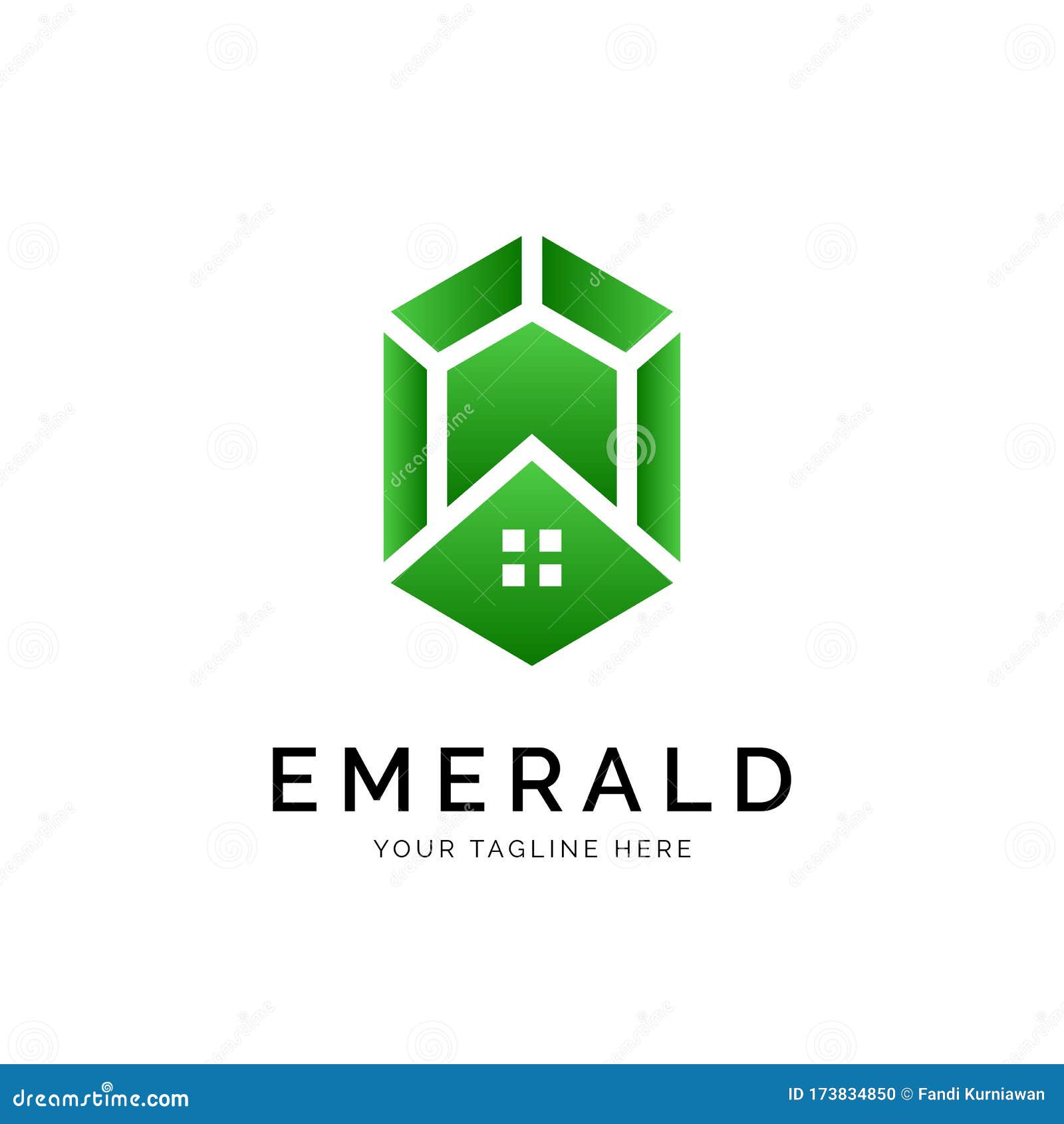 Emerald Logo Concept. Creative Minimal Design Template. Symbol for ...