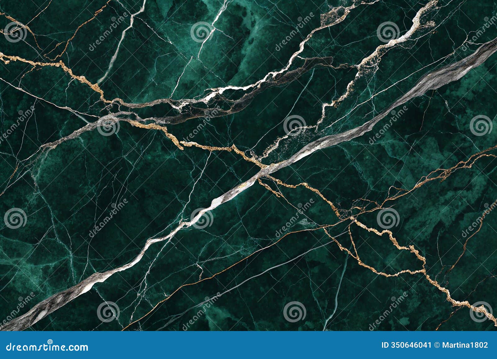 Emerald Marble Texture Background, Silver Crackle Veins Royalty-Free ...