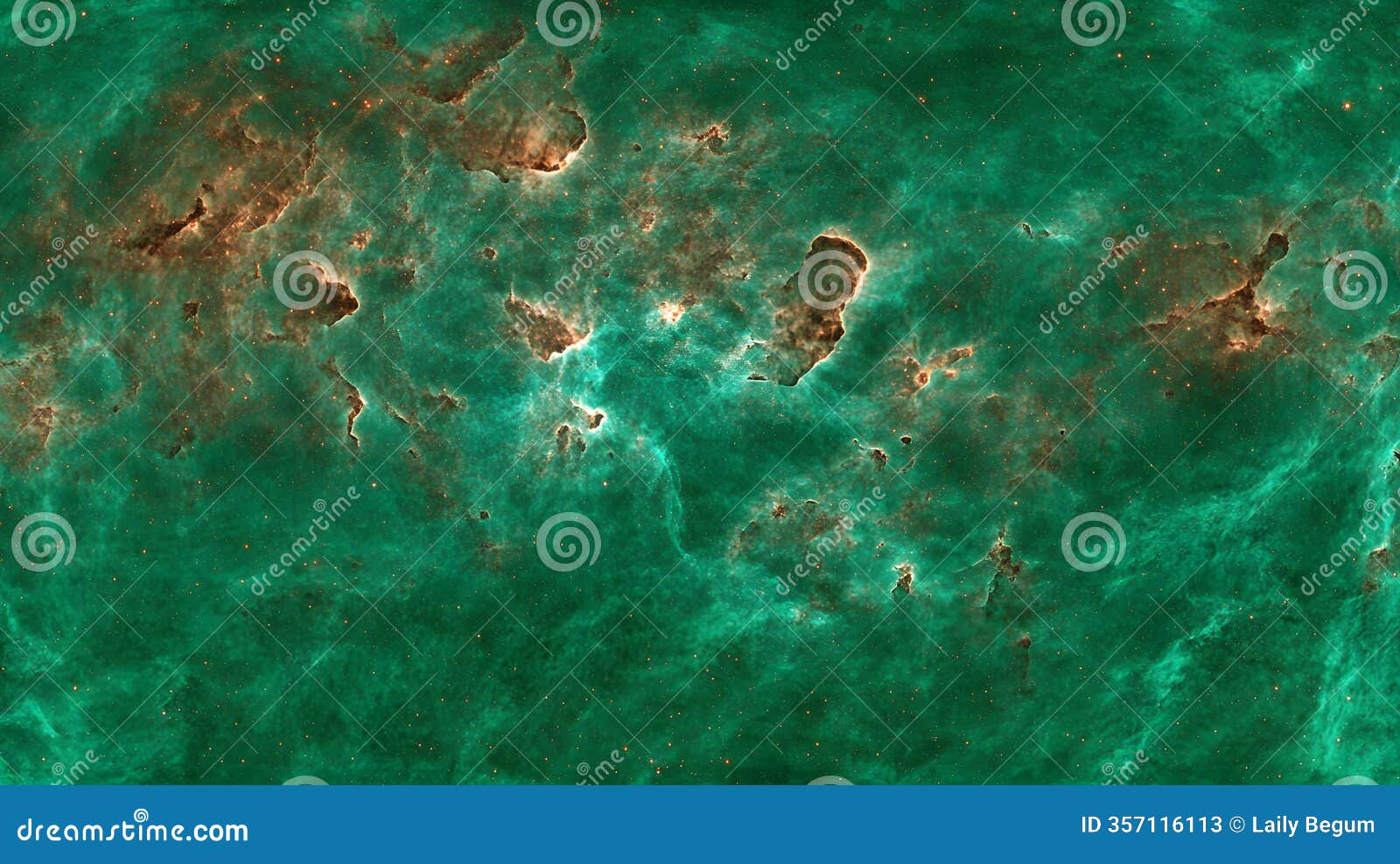 Emerald Nebula Cosmic Cloudscape- AI Generated Royalty Free Image Stock ...