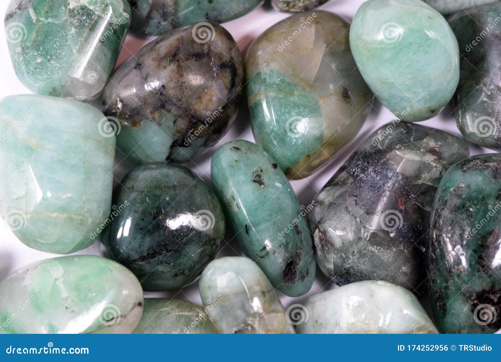 Emerald Polished Lot stock photo. Image of mineral, specimen - 174252956