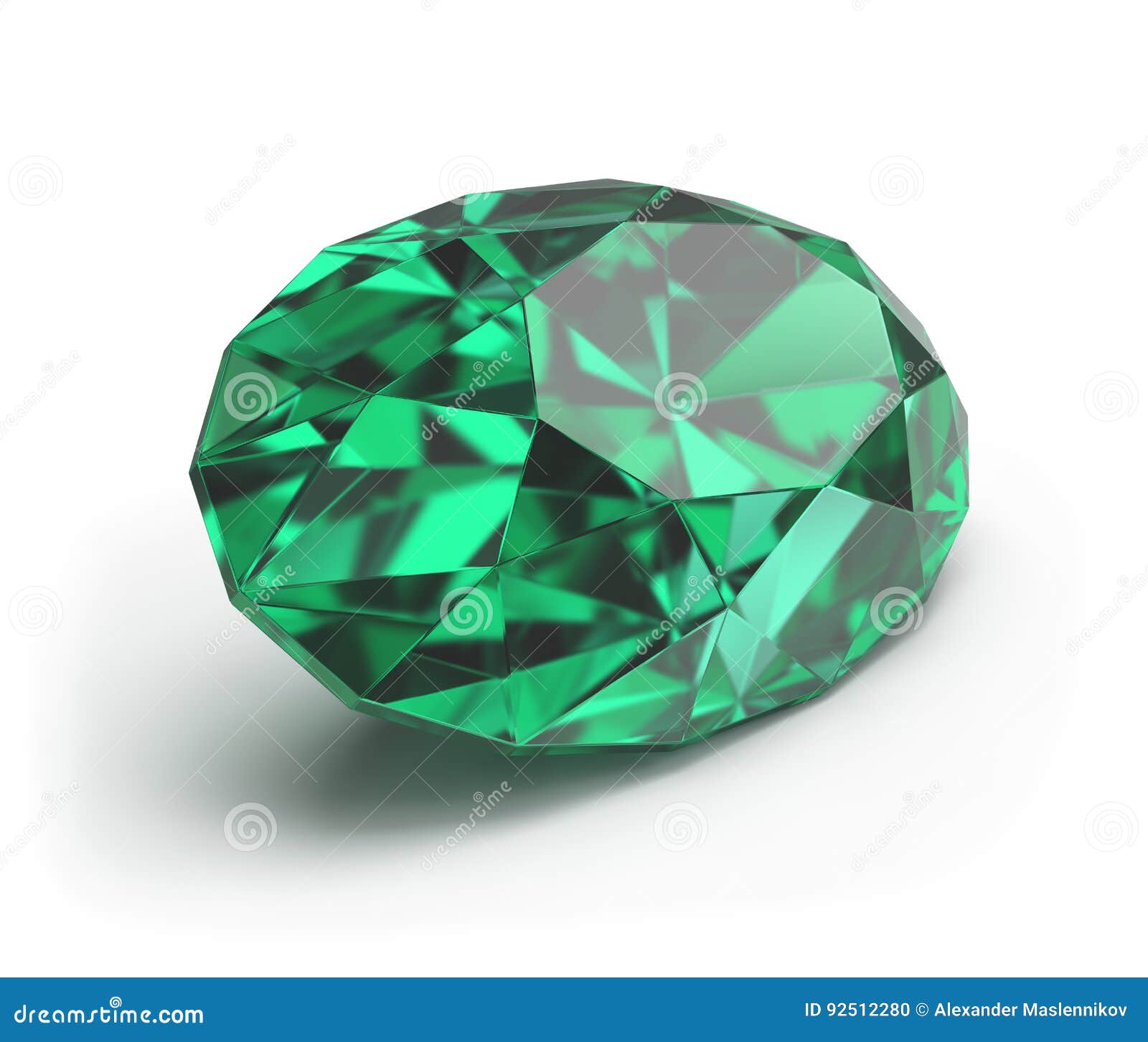 Emerald stock illustration. Illustration of karat, render - 92512280