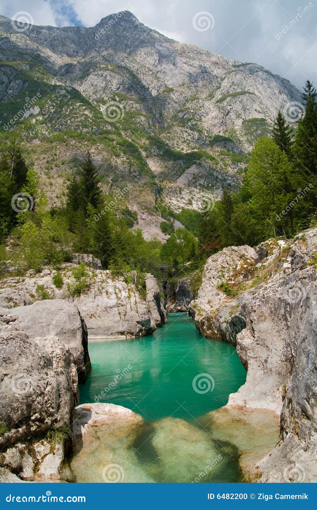Emerald river stock photo. Image of flow, natural, sunny - 6482200