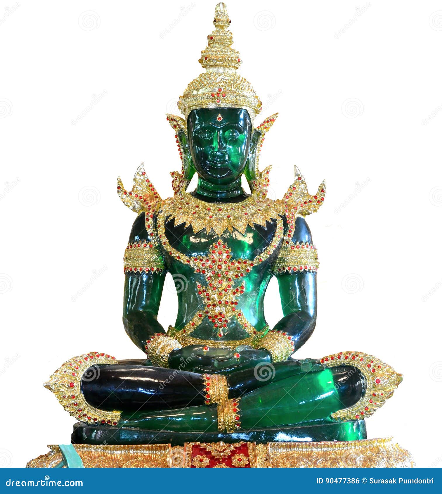 Emerald stone statue. stock photo. Image of stone, gold - 90477386
