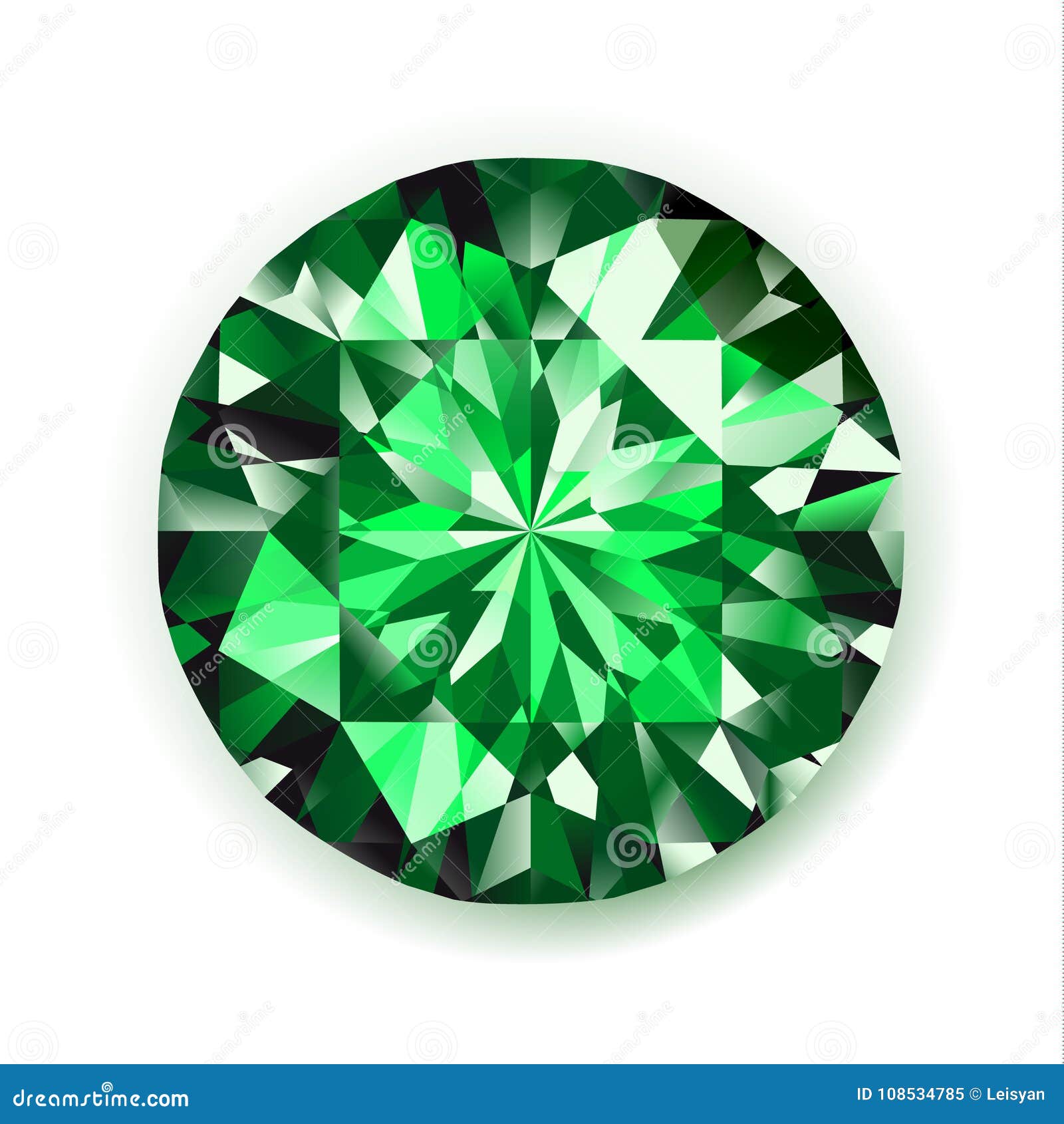 Realistic Vector Emerald Illustration Stock Vector - Illustration of ...