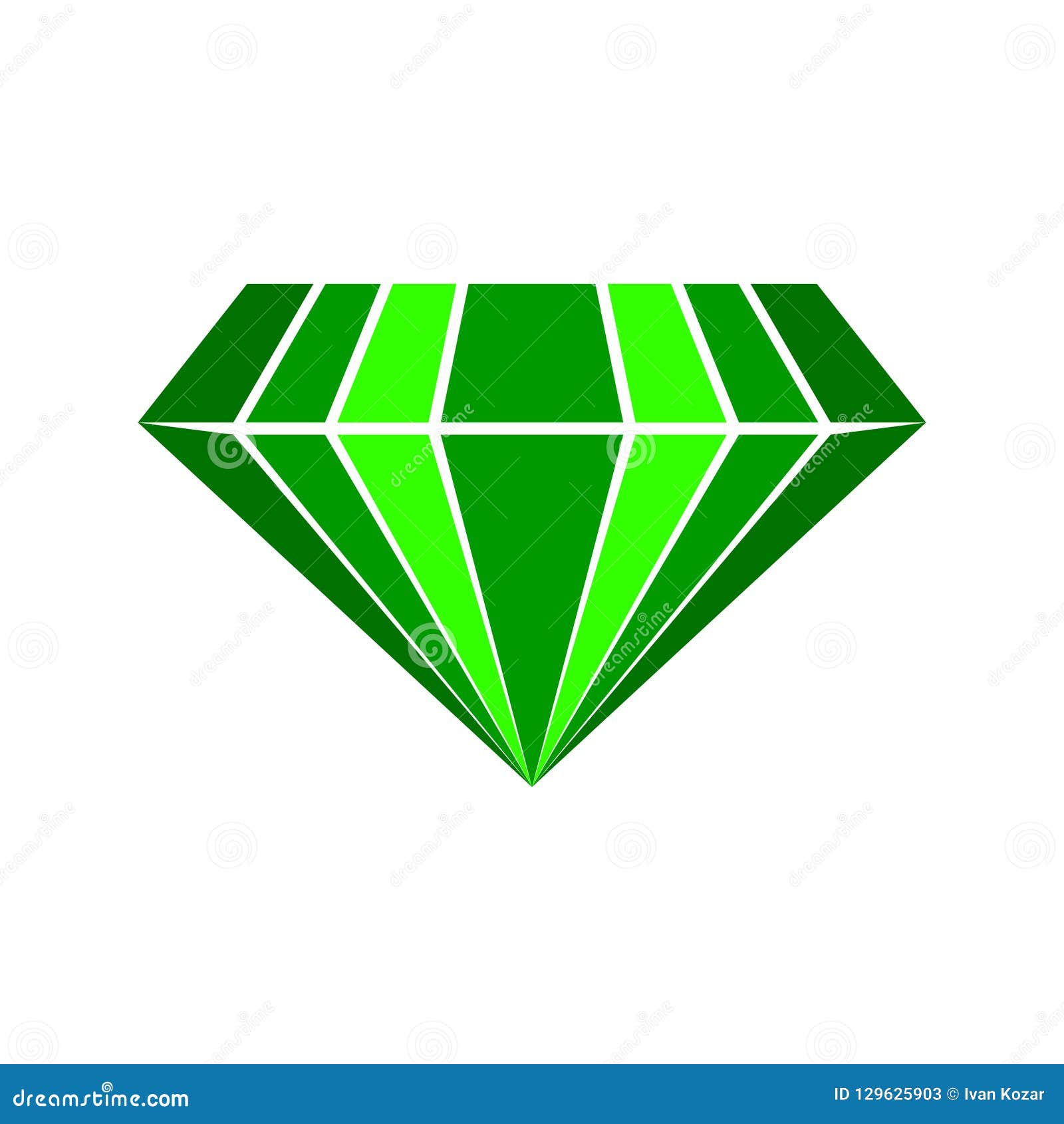Emerald vector logo stock vector. Illustration of green - 129625903
