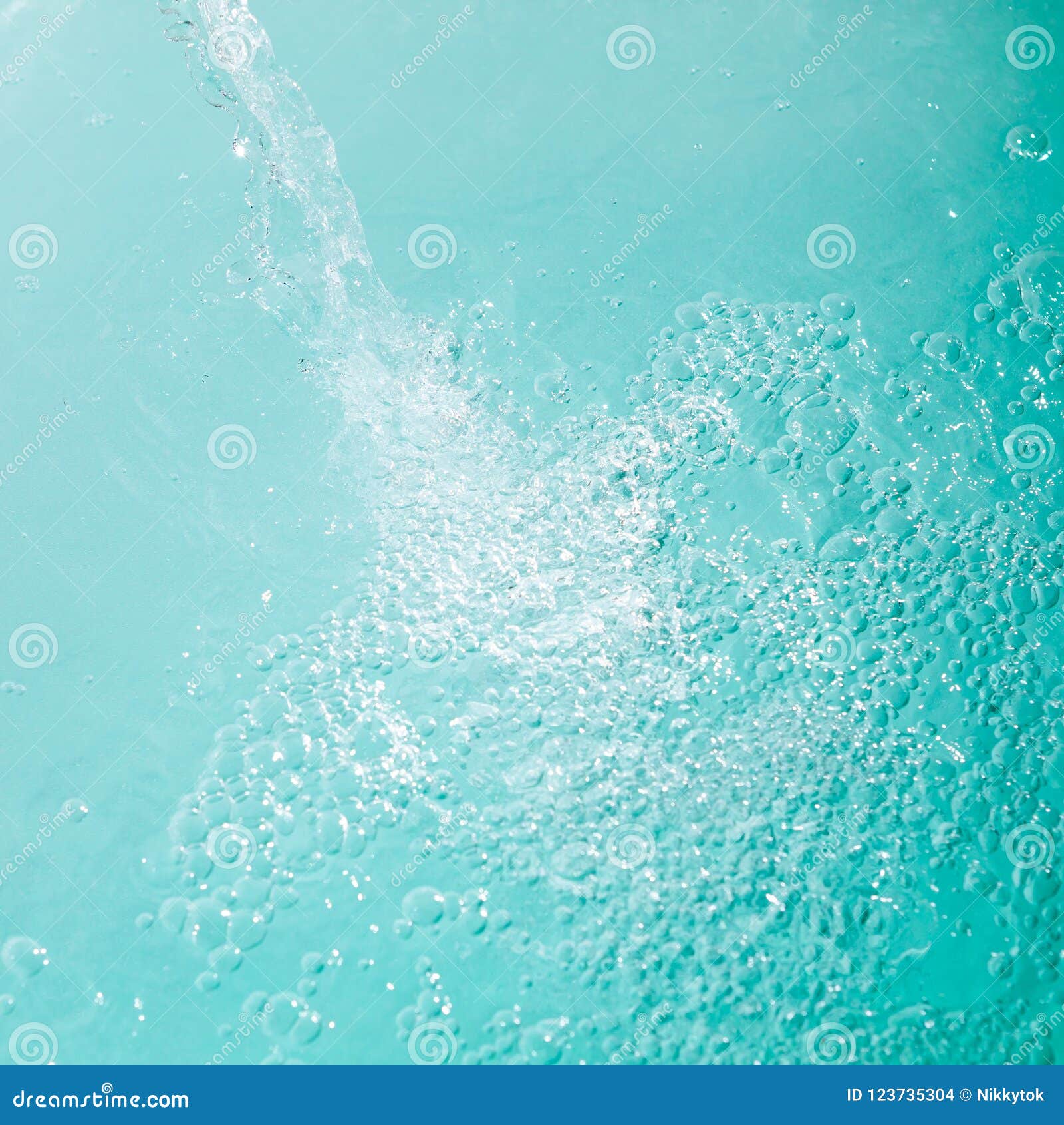 Water stream with bubbles stock photo. Image of fast - 123735304