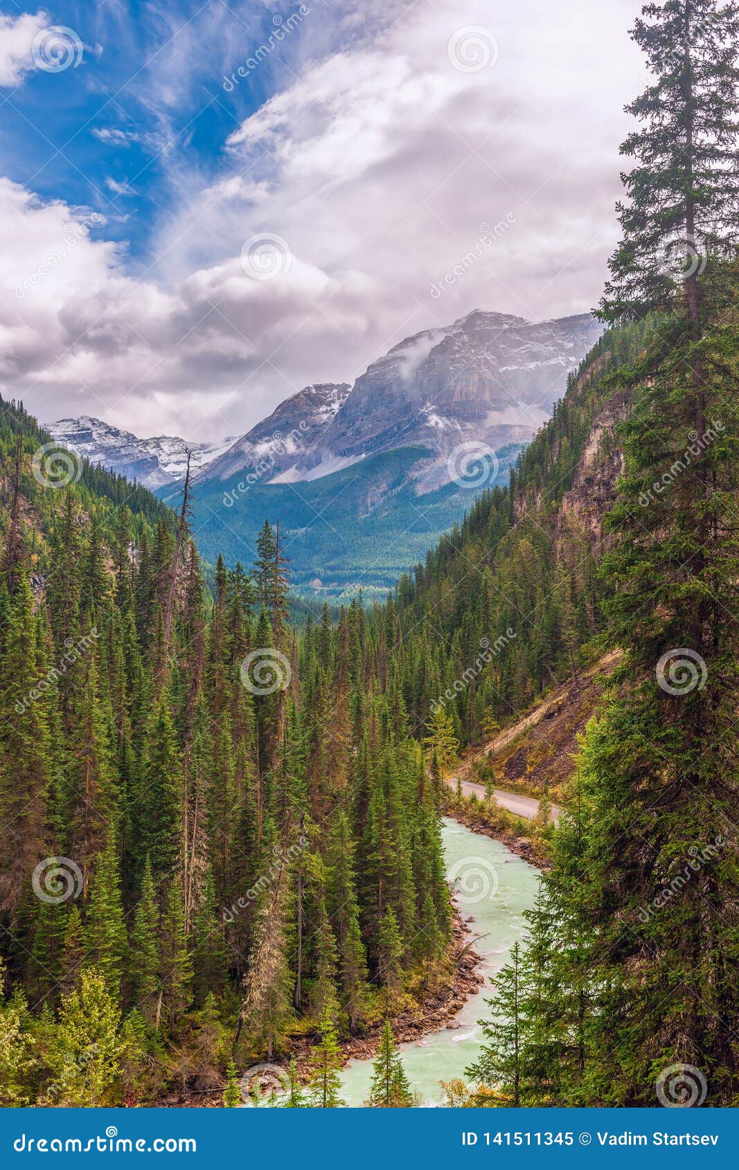 Emerald Yoho River in Yoho National Park.British Columbia.Canada Stock ...