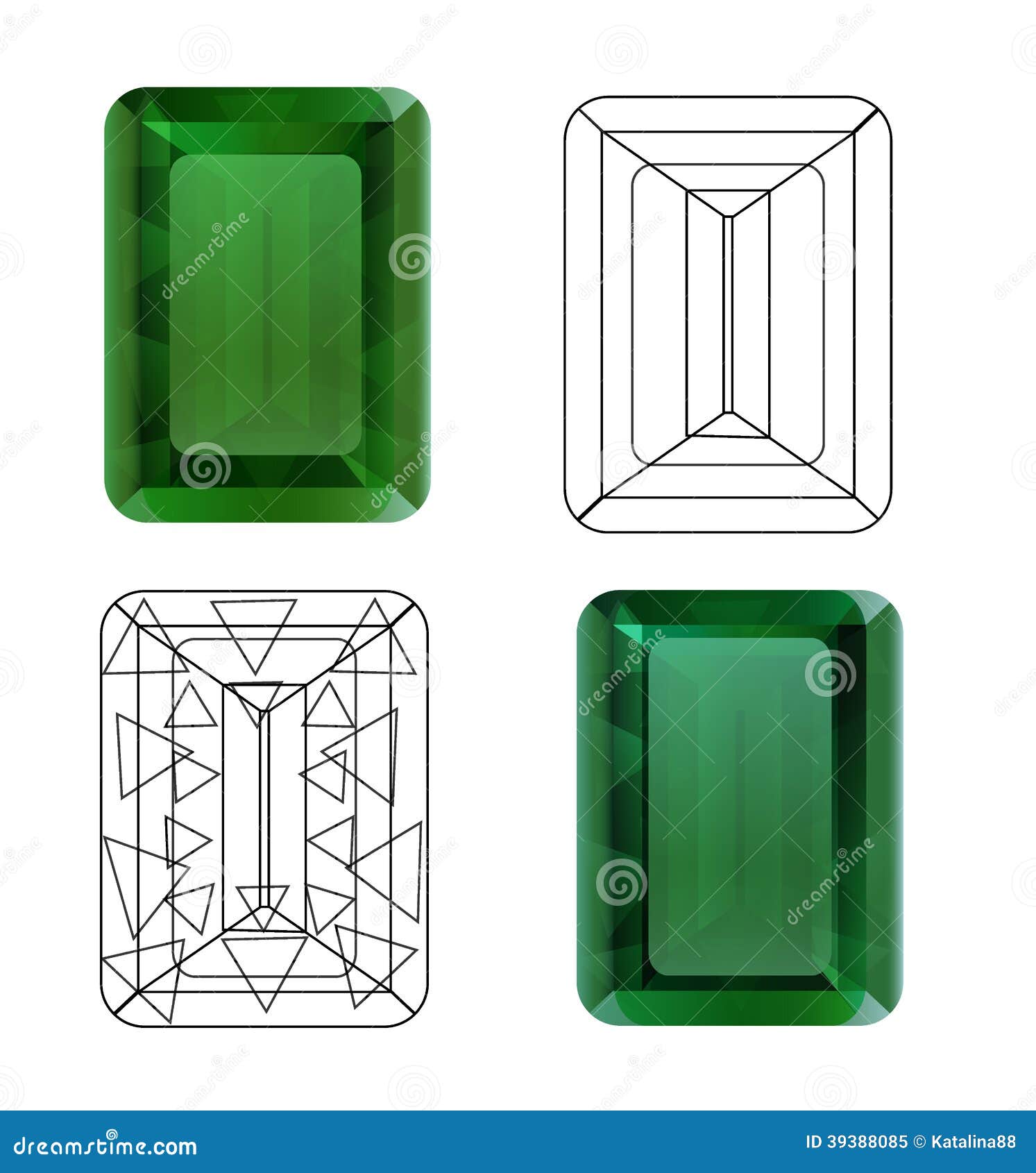 Emerald for your design stock vector. Illustration of glowing - 39388085