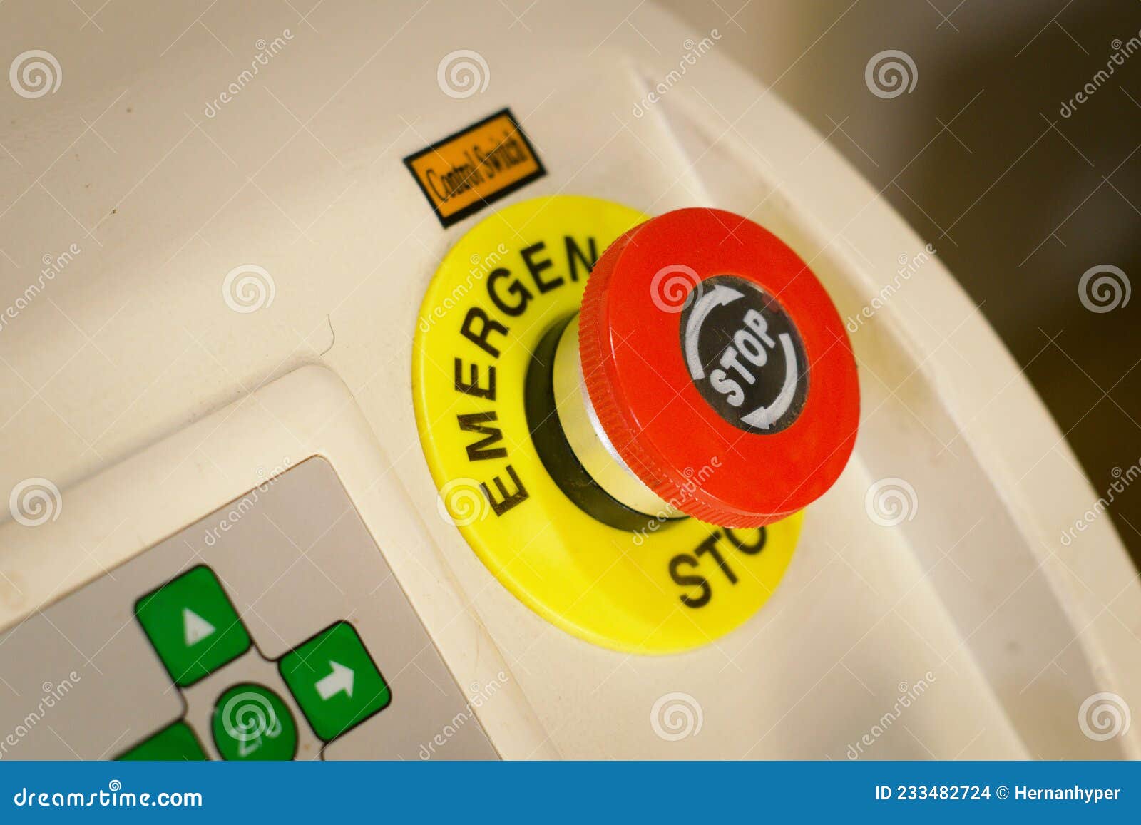 Emercency Stop Button. Big Red Button, Power Switch on Industrial ...