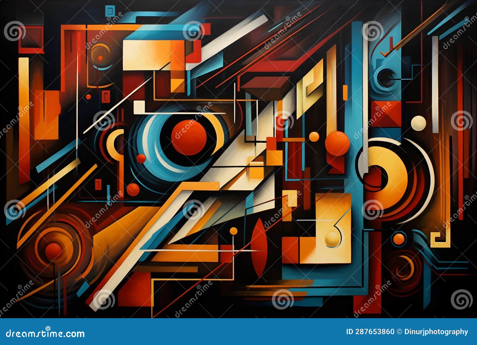 Emergence of Chaos. Geometric Abstraction Stock Illustration ...