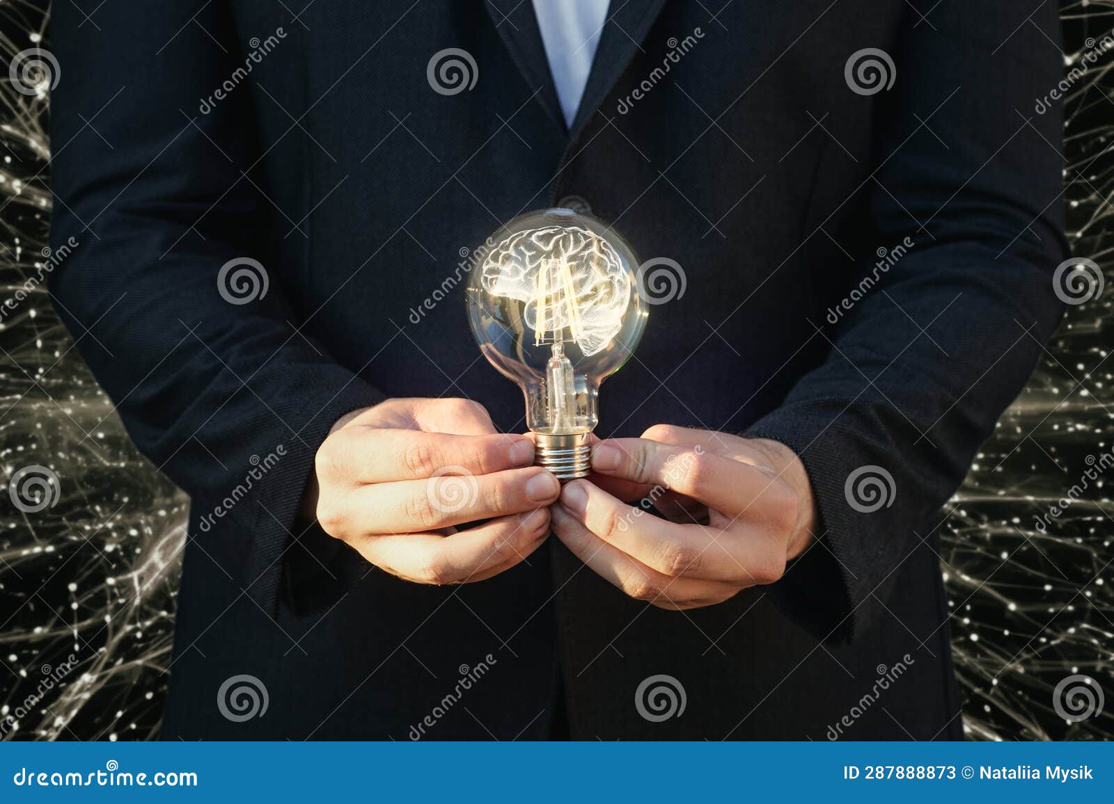 Of the Emergence of Ideas with the Help the Thought Process Stock Image ...