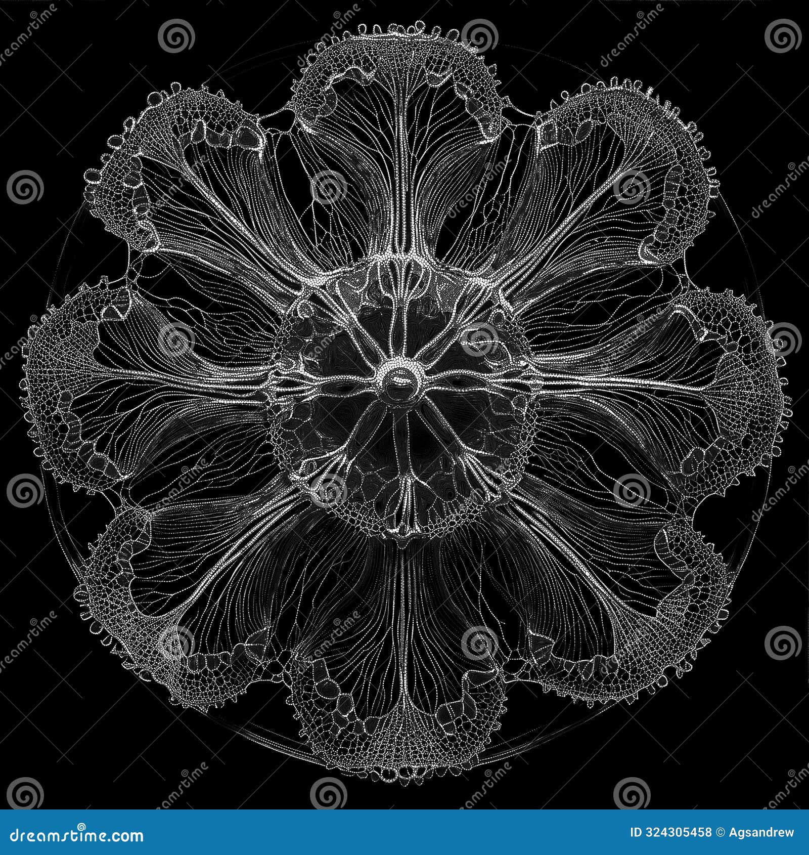 Emergence of Life Stippling Stock Photo - Image of shading, digital ...