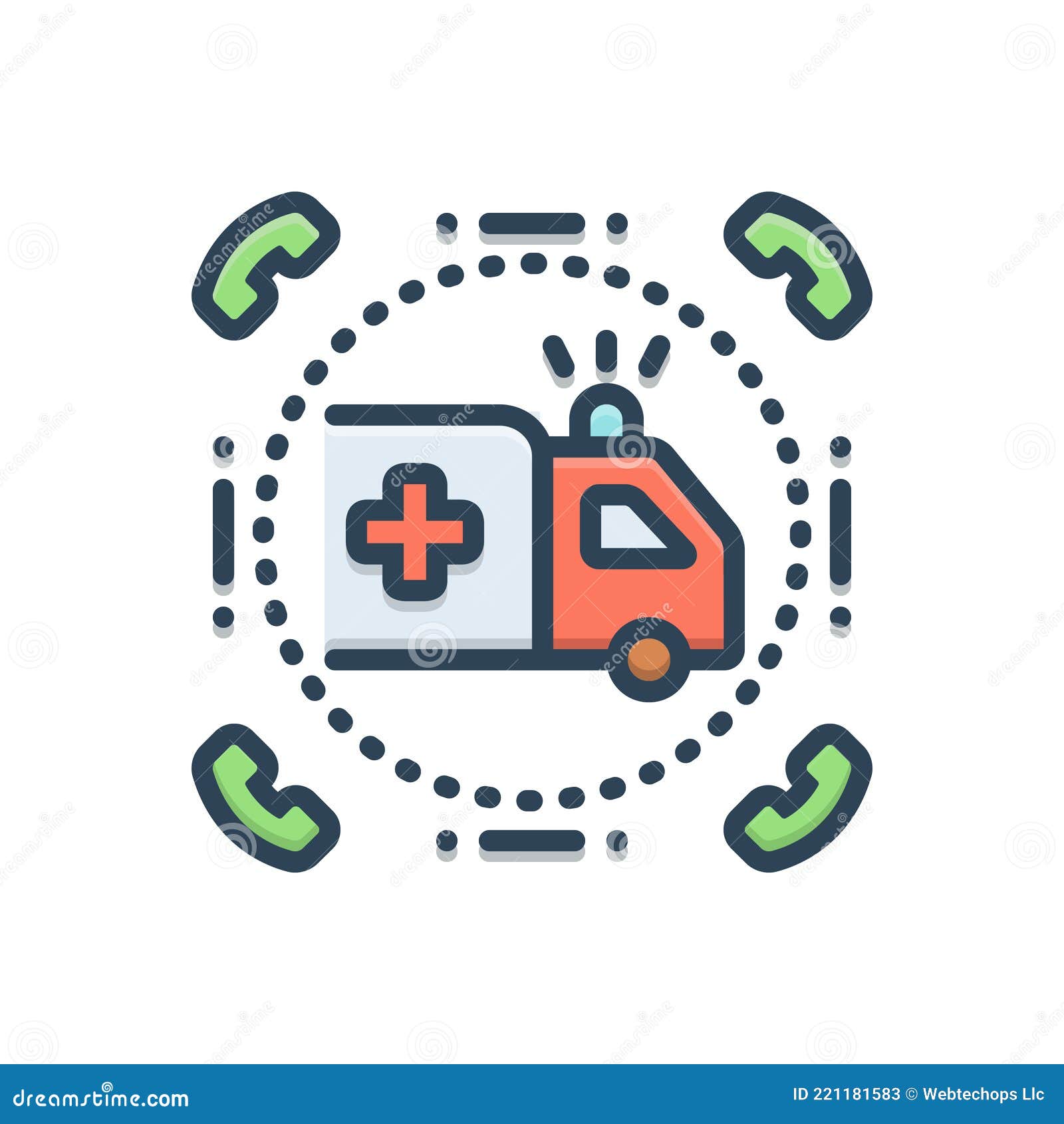 Color Illustration Icon for Emergencies, Exigency and Necessity Stock ...