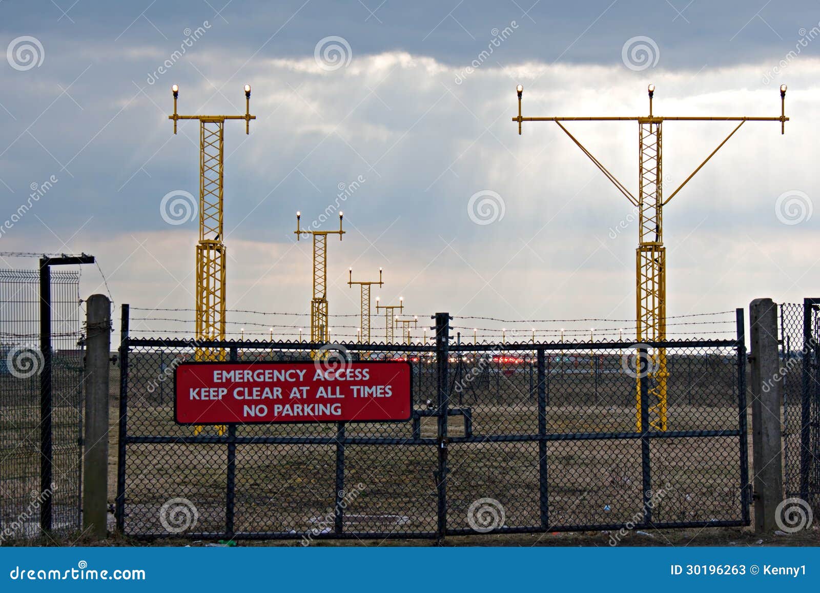 Emergency Access To Airfield Stock Image - Image of chain, boundary ...