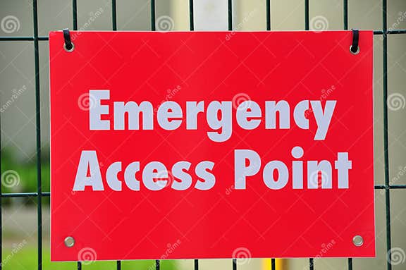 Emergency Access Point stock photo. Image of alert, sign - 6528236
