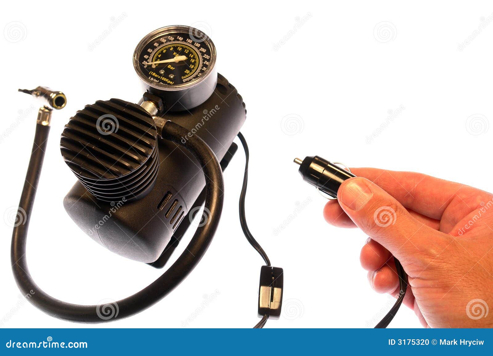 Emergency Air Compressor stock photo. Image of isolated - 3175320