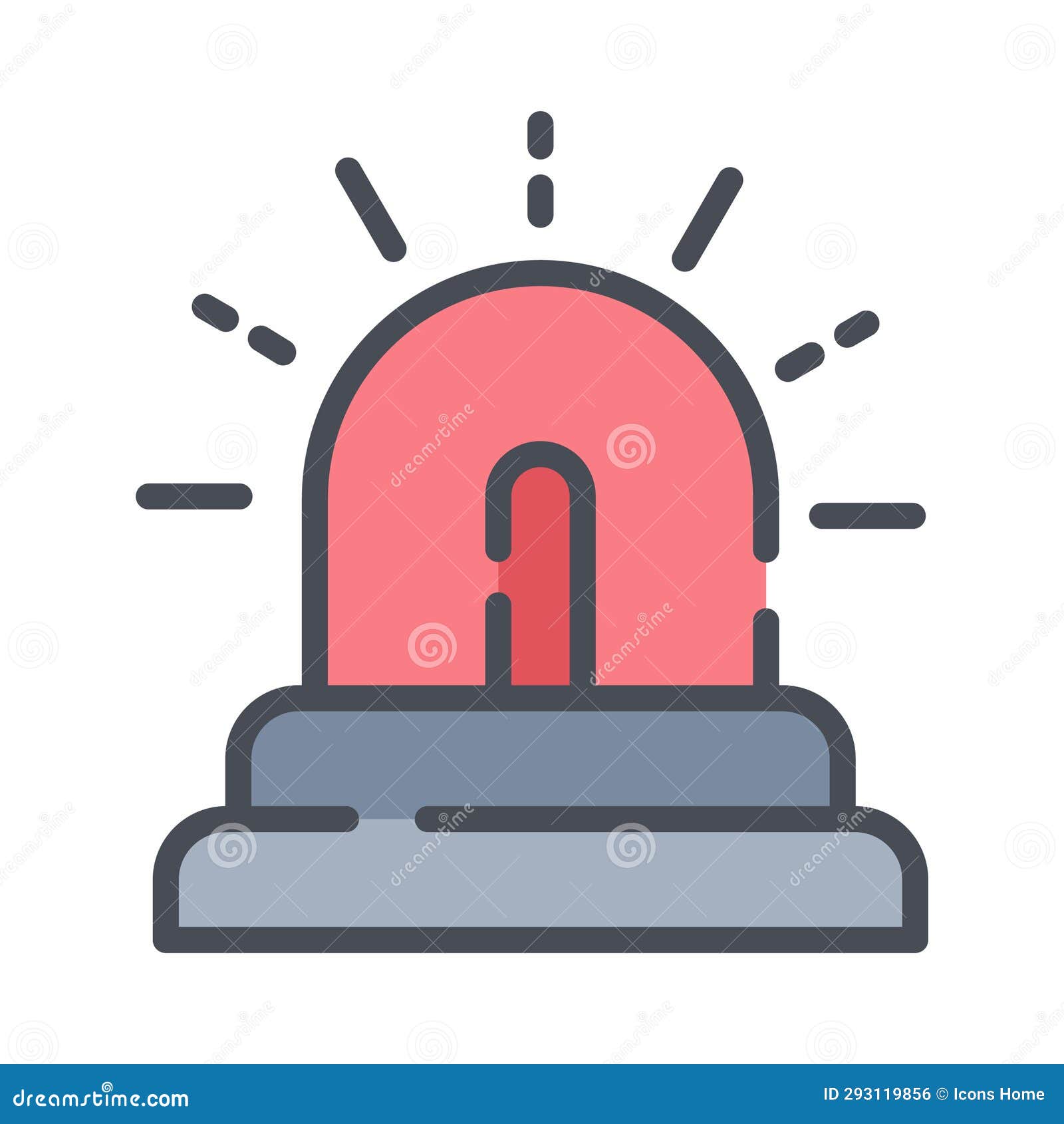 Emergency Alarm Icon. Alert Lamp Vector Illustration Stock Vector ...