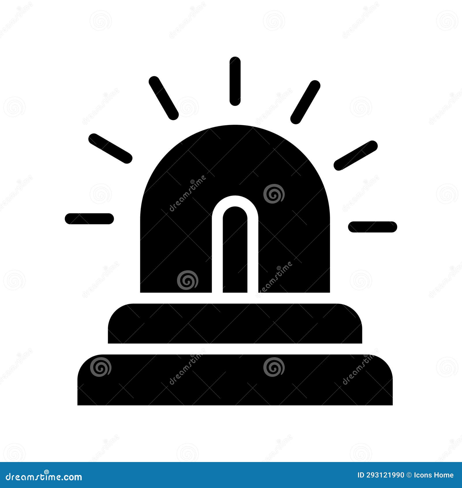 Emergency Alarm Icon. Alert Lamp Vector Illustration Stock Illustration ...
