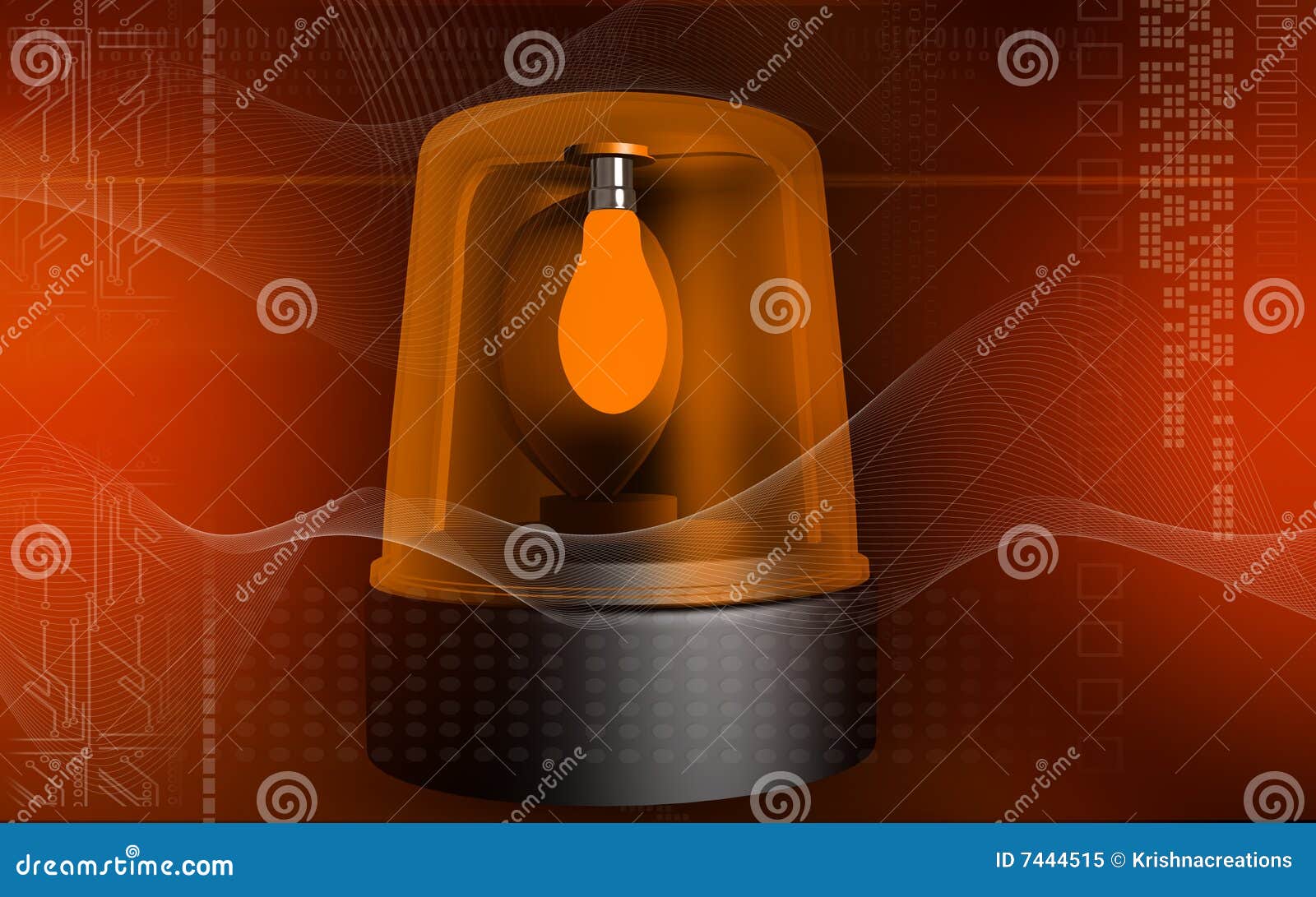 Emergency Alarm Light Vector Icon Symbol Isolated On White Background ...