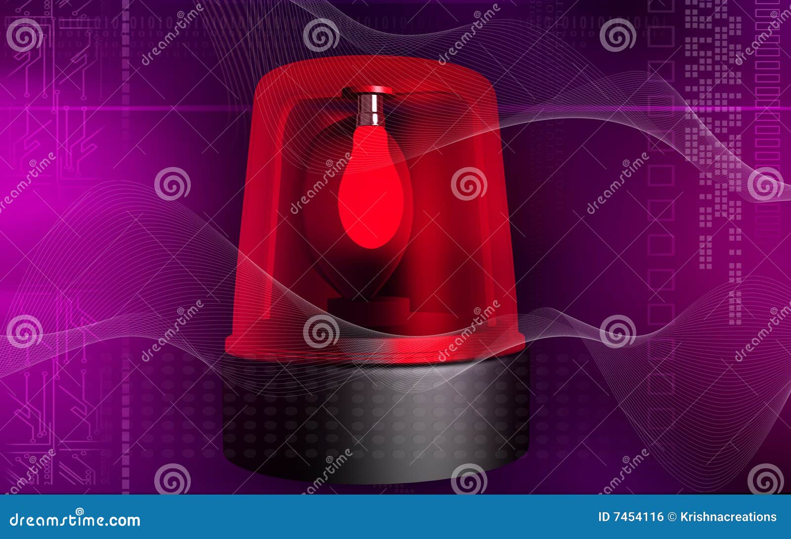 Emergency Alarm Light Vector Icon Symbol Isolated On White Background ...