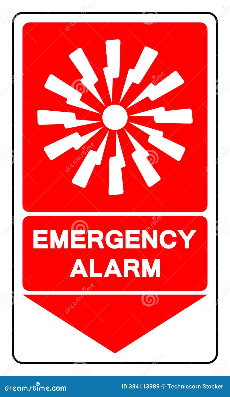 Emergency Alarm Light Vector Icon Symbol Isolated On White Background ...