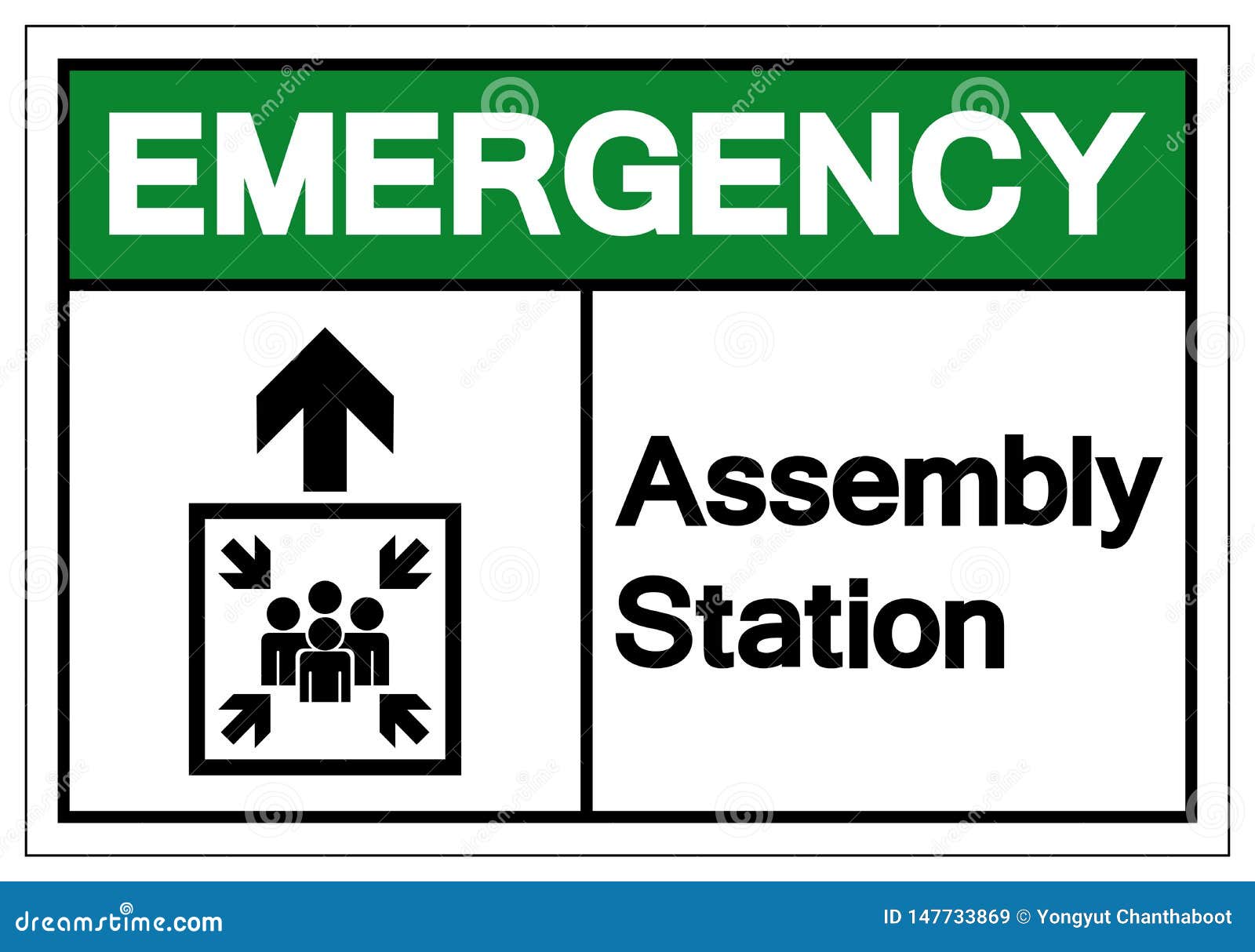 Emergency Assembly Station Symbol Sign ,Vector Illustration, Isolate On ...