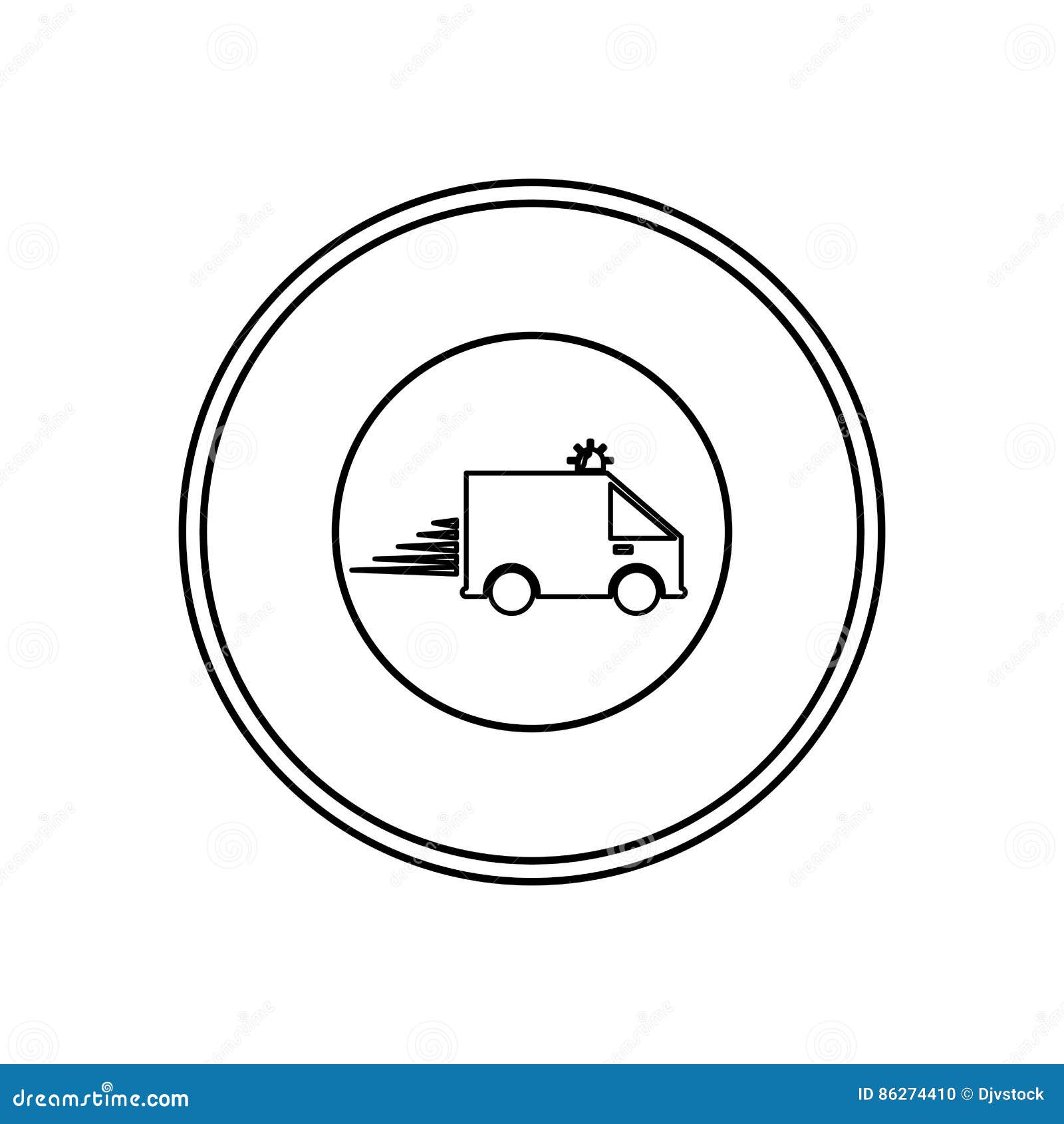 Emergency Assistance Symbol Stock Illustration - Illustration of police ...