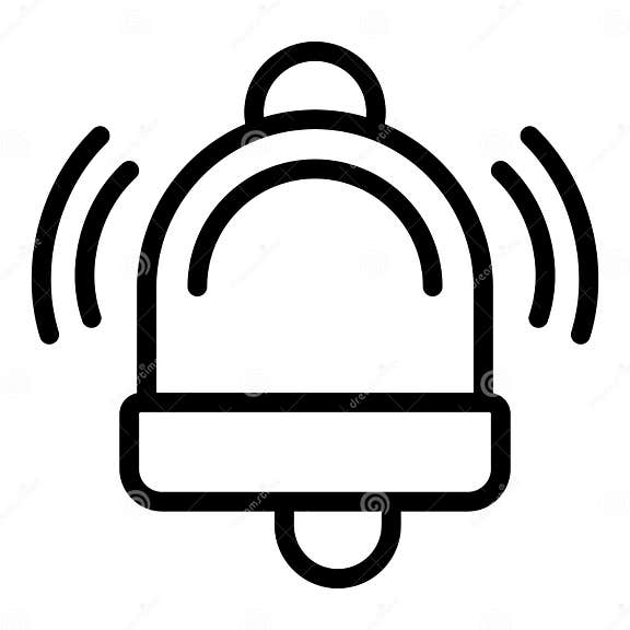 Emergency Bell Icon Outline Vector. Help Warning Notification Stock ...